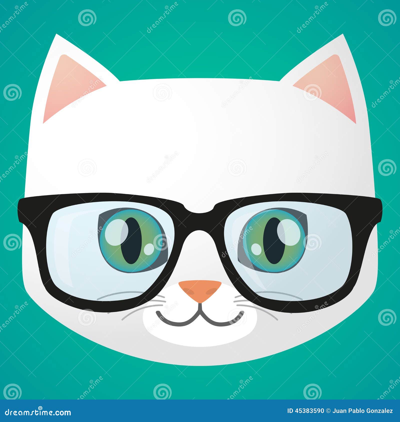 Avatar do gato ilustração stock. Ilustração de fundo - 45383590