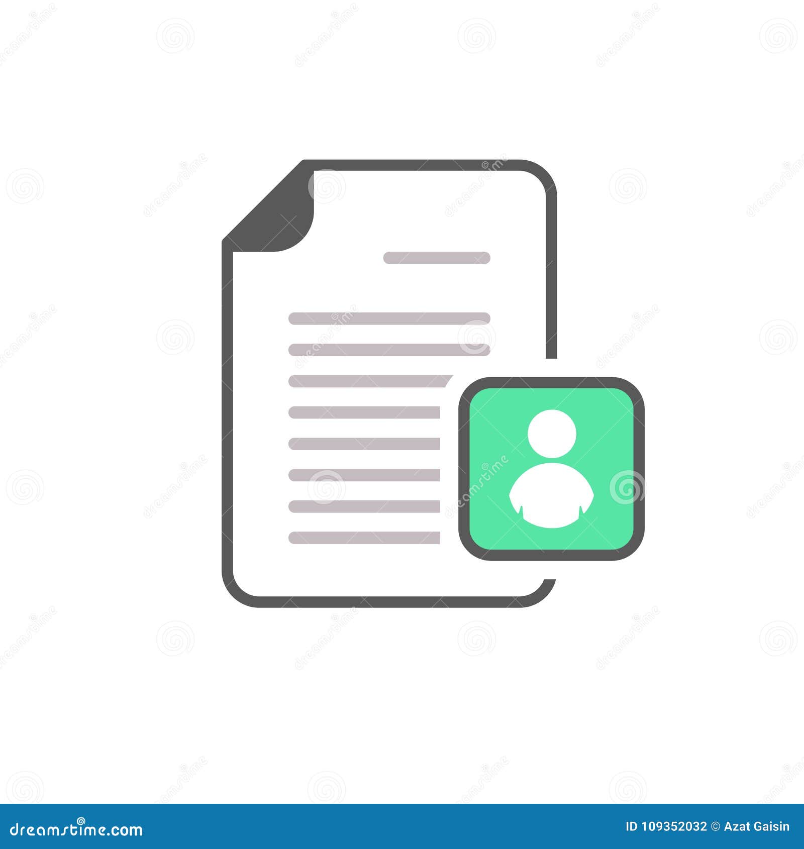 Avatar Document File Page Picture Profile User Icon Stock Illustration ...