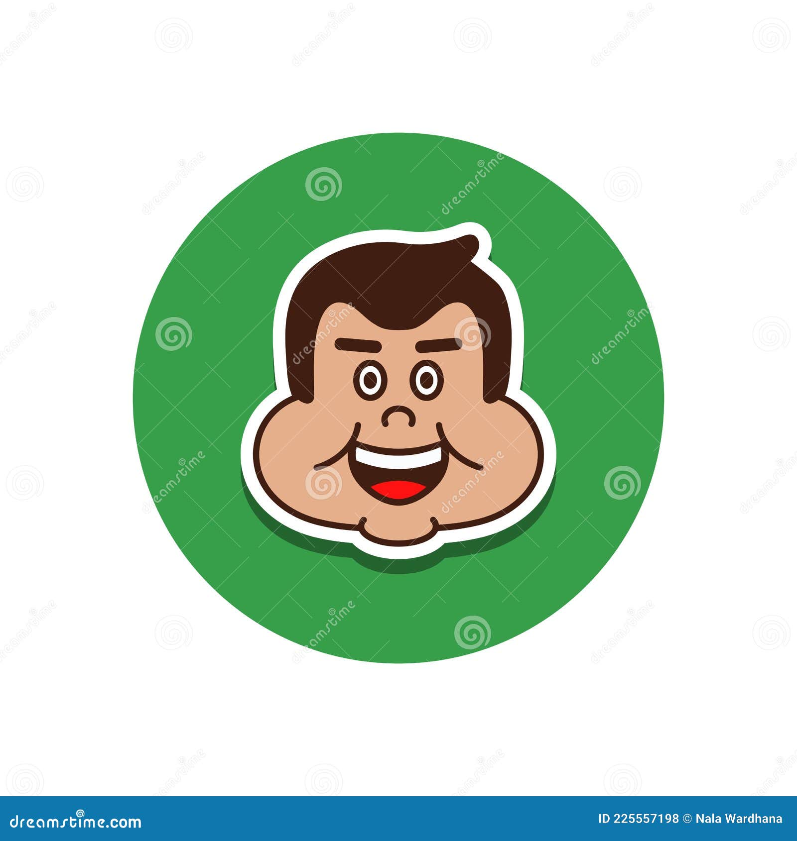 Avatar of Fat Man Vector Image Stock Vector - Illustration of happy ...