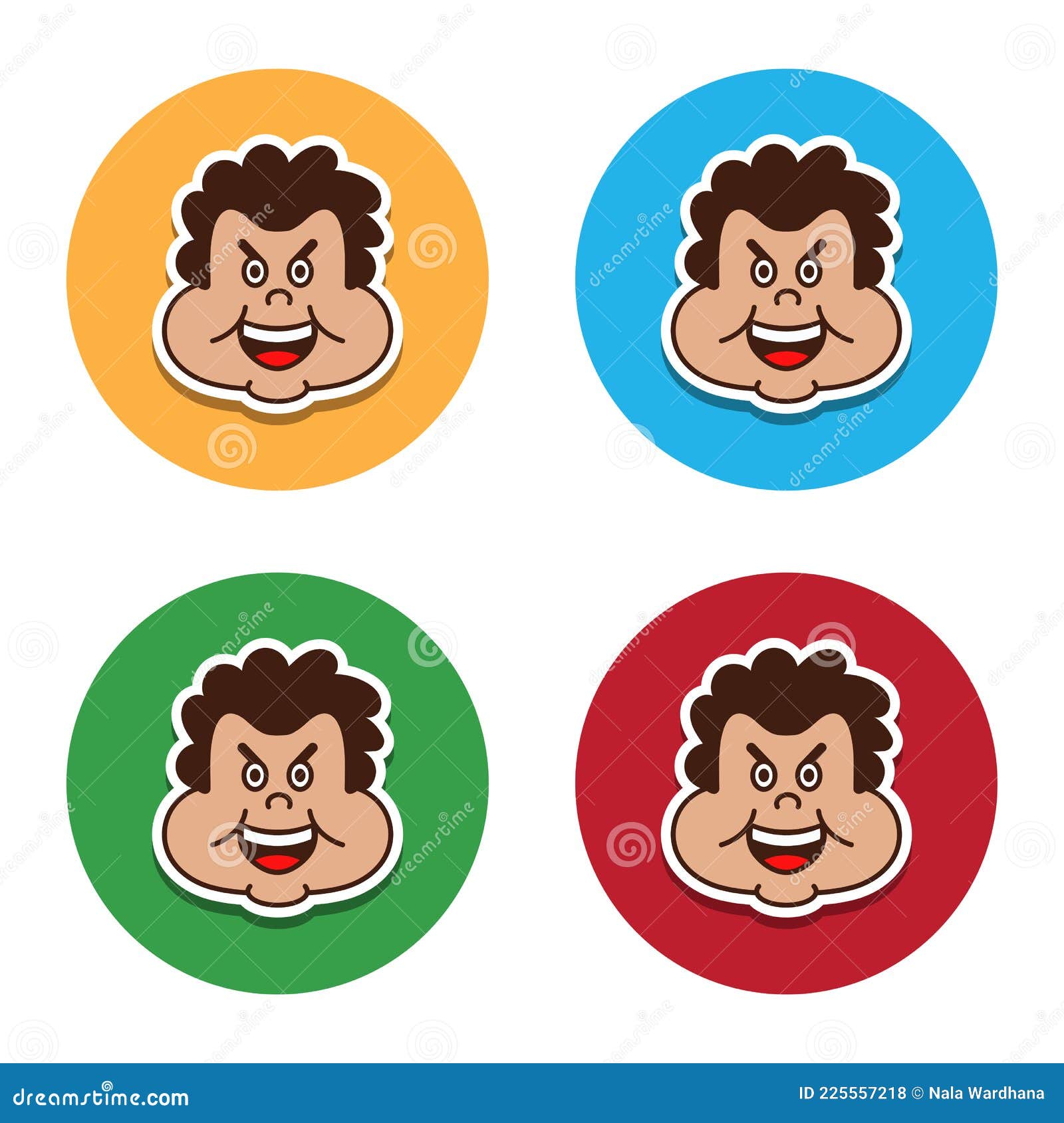 Avatar of Fat Man Vector Image Stock Vector - Illustration of face ...