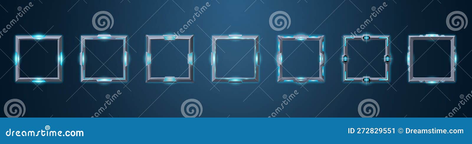 Avatar Frames for Digital Game Ui Interface Stock Vector - Illustration ...