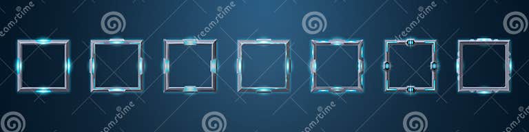 Avatar Frames for Digital Game Ui Interface Stock Vector - Illustration ...
