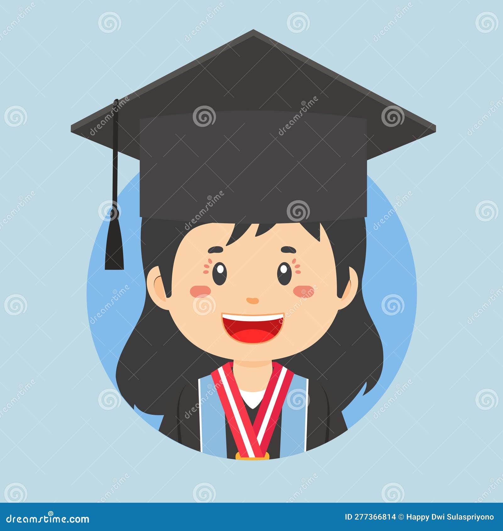 Avatar Of A Graduation Character Vector Illustration | CartoonDealer ...