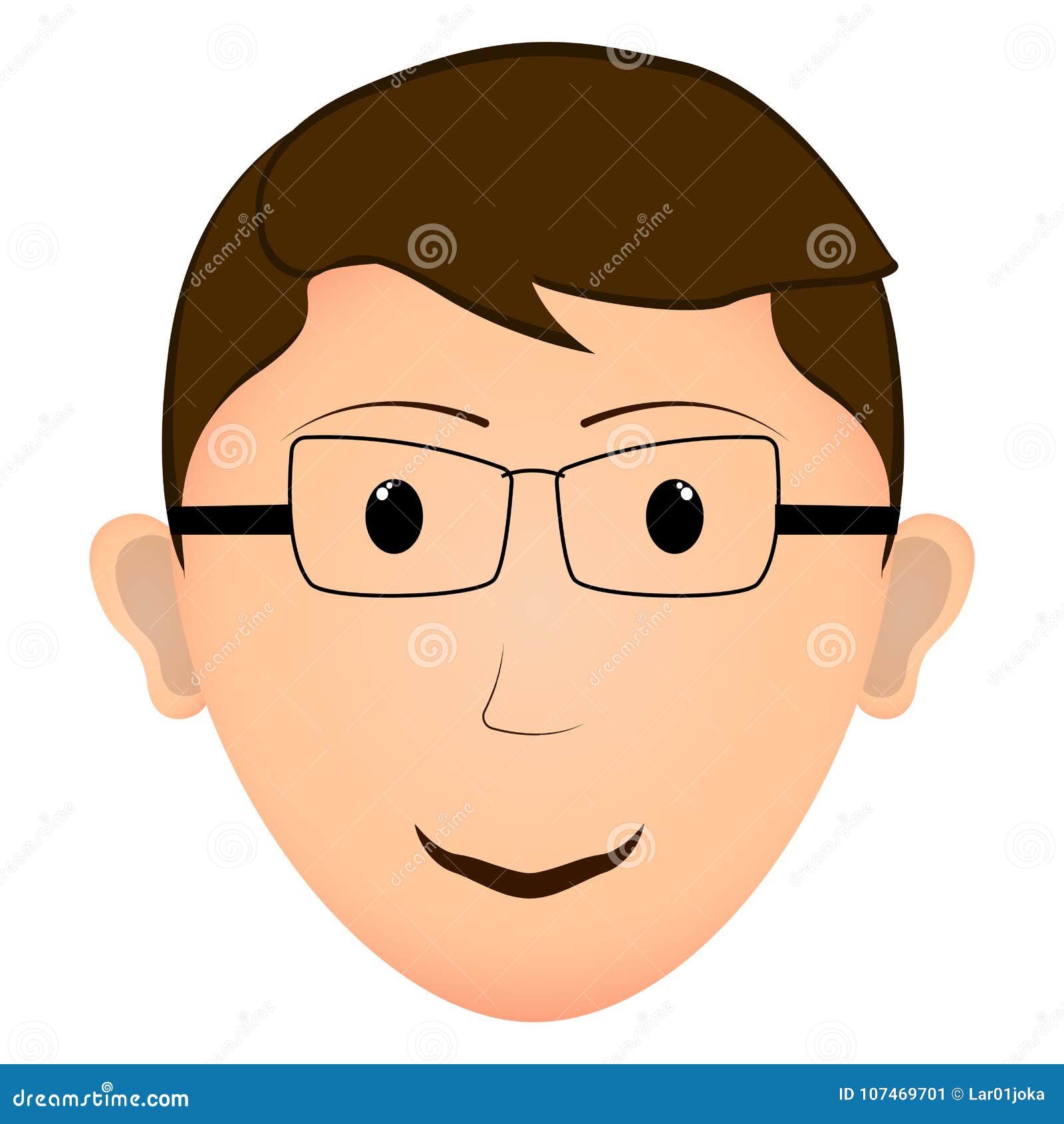 Happy man avatar stock vector. Illustration of happy - 107469701