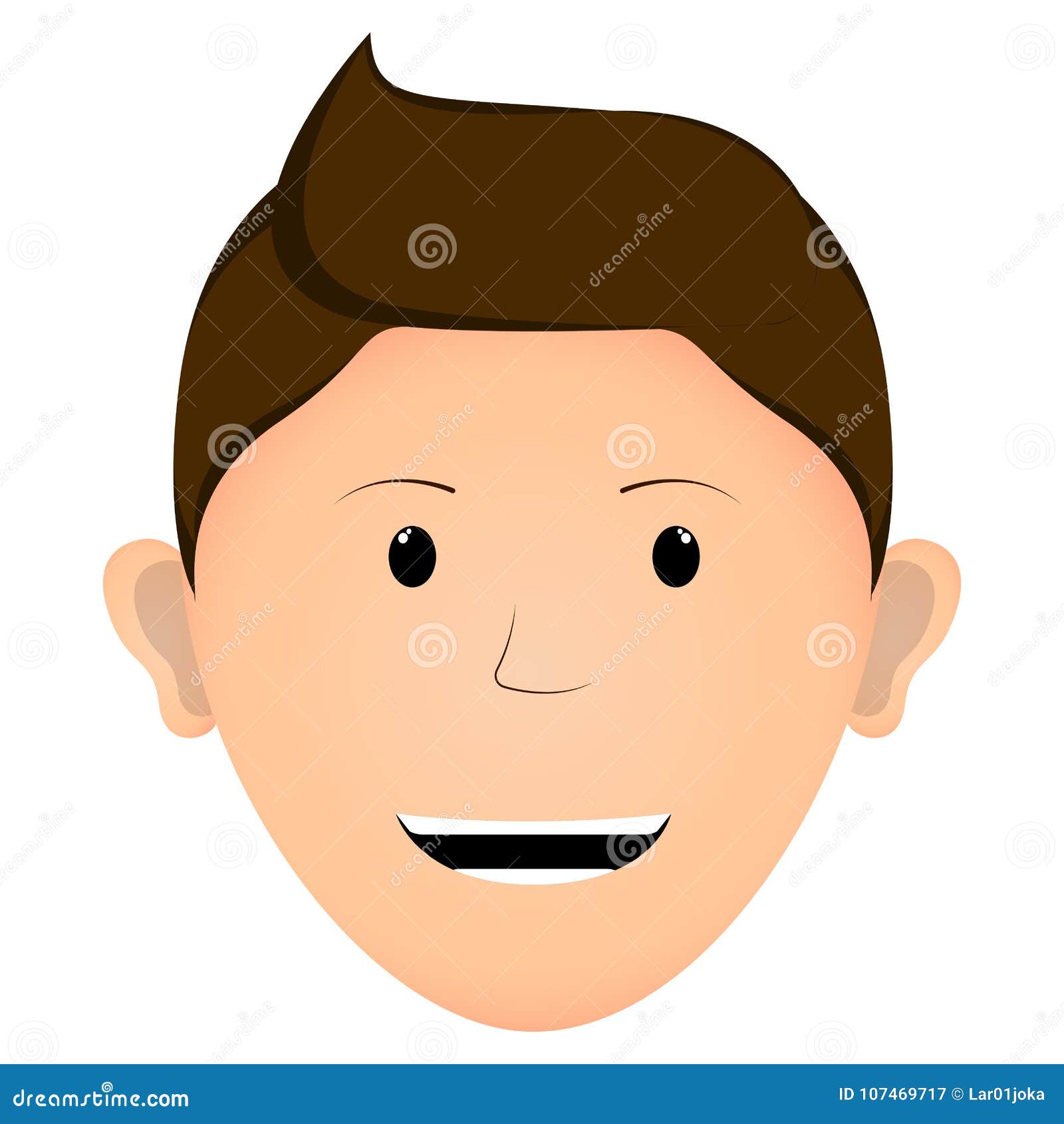 Happy man avatar stock vector. Illustration of flat - 107469717