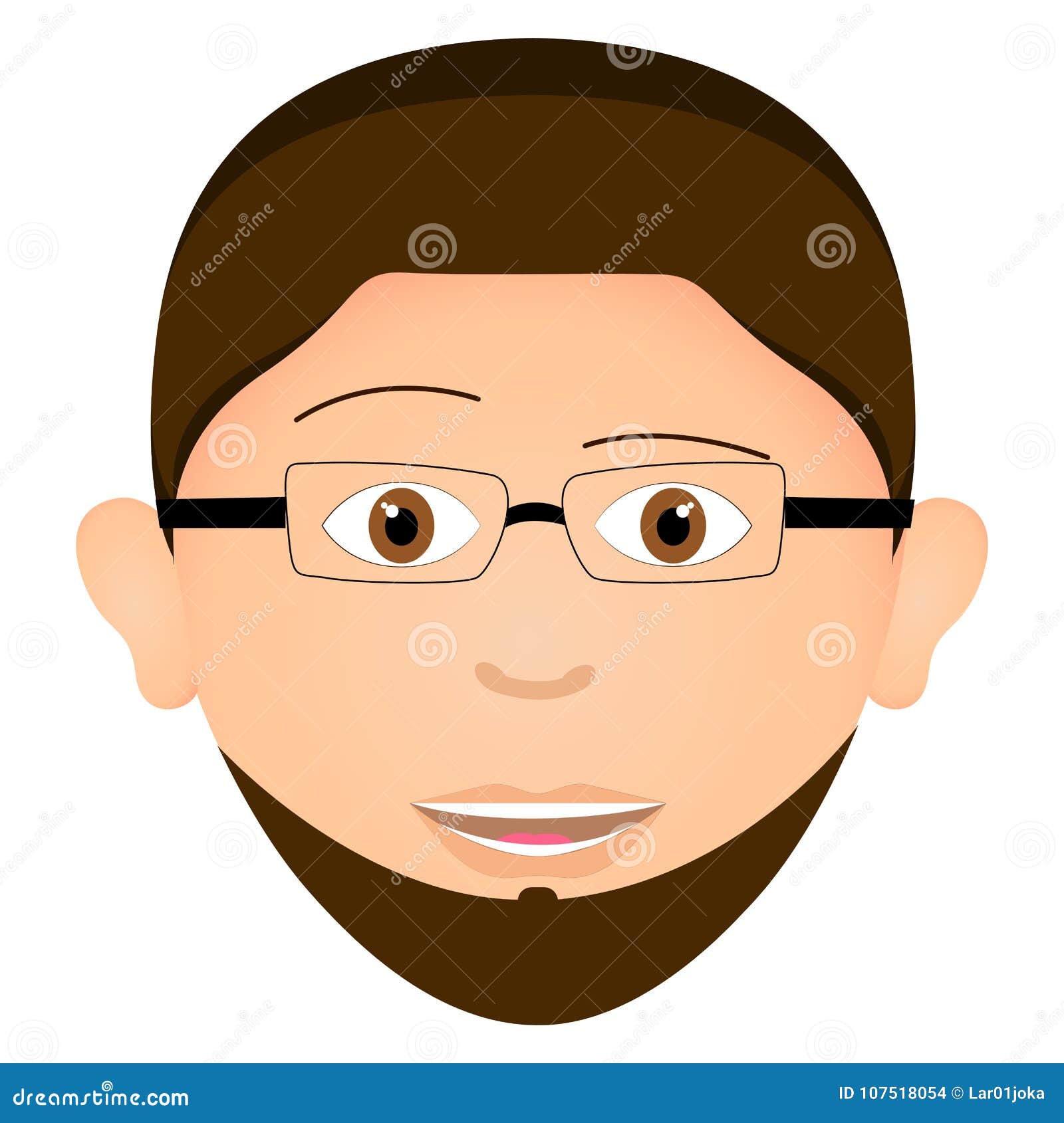 Happy man avatar stock vector. Illustration of handsome - 107518054
