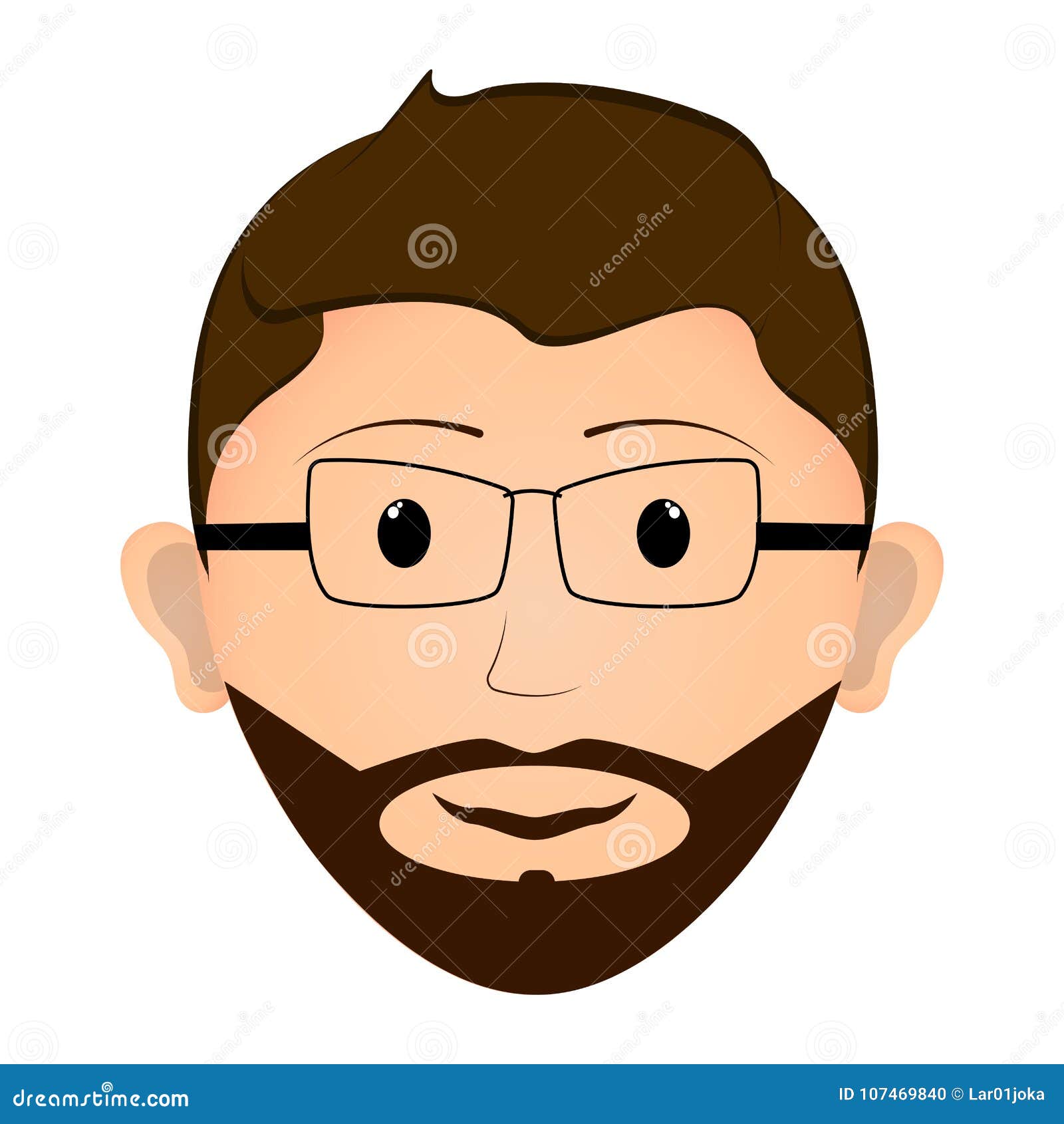 Happy man avatar stock vector. Illustration of cartoon - 107469840