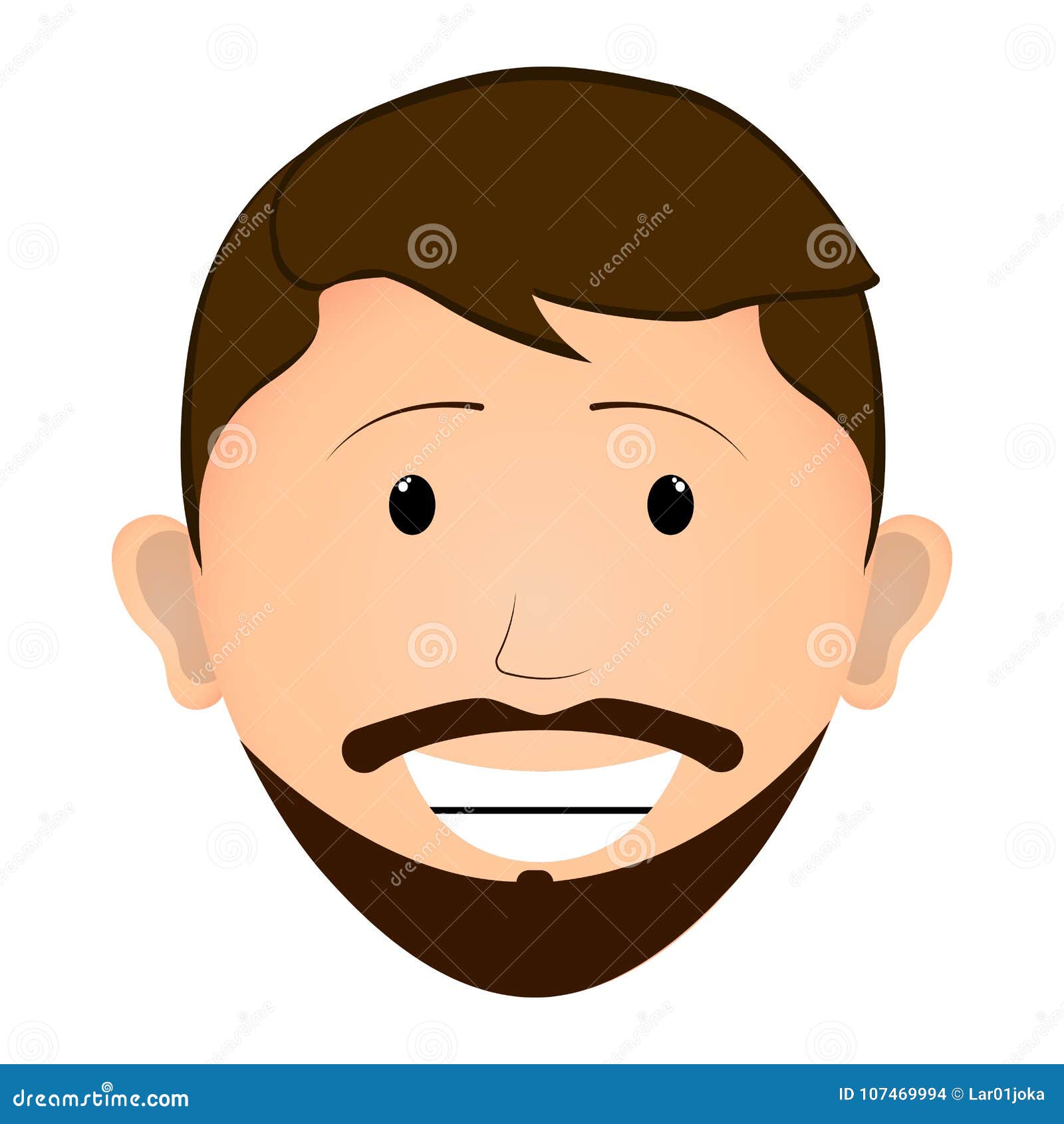Happy man avatar stock vector. Illustration of cartoon - 107469994