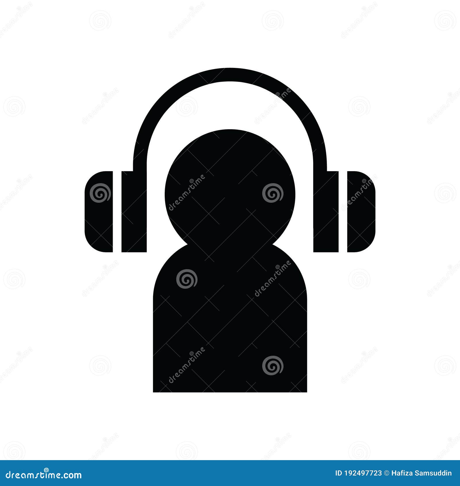 Avatar with Headphones. Vector Illustration Decorative Design Stock ...