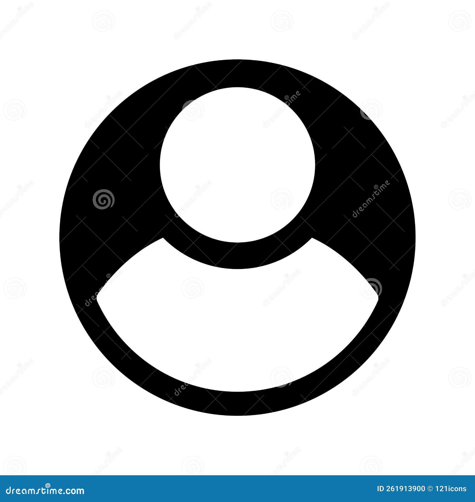 Avatar Icon. Black Vector Design Stock Illustration - Illustration of ...