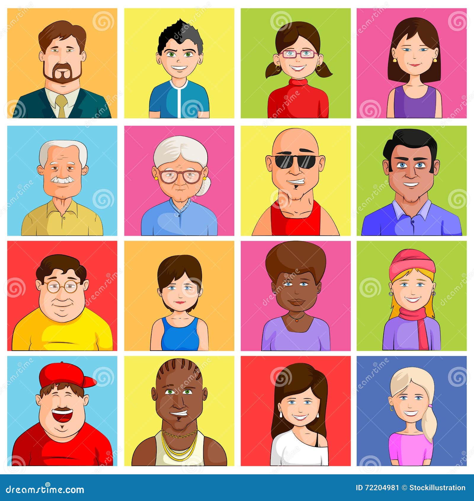 Avatar Icon for Different Age Group Stock Vector - Illustration of ...