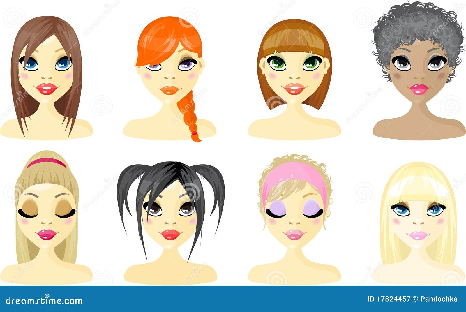 Avatar Icon Women stock vector. Illustration of glamour - 17824457
