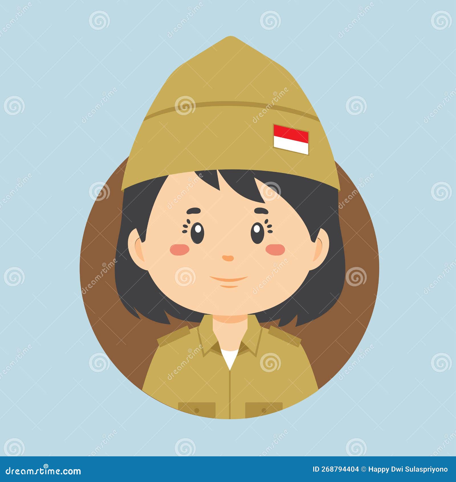 Avatar Of A Indonesian Character Vector Illustration | CartoonDealer ...
