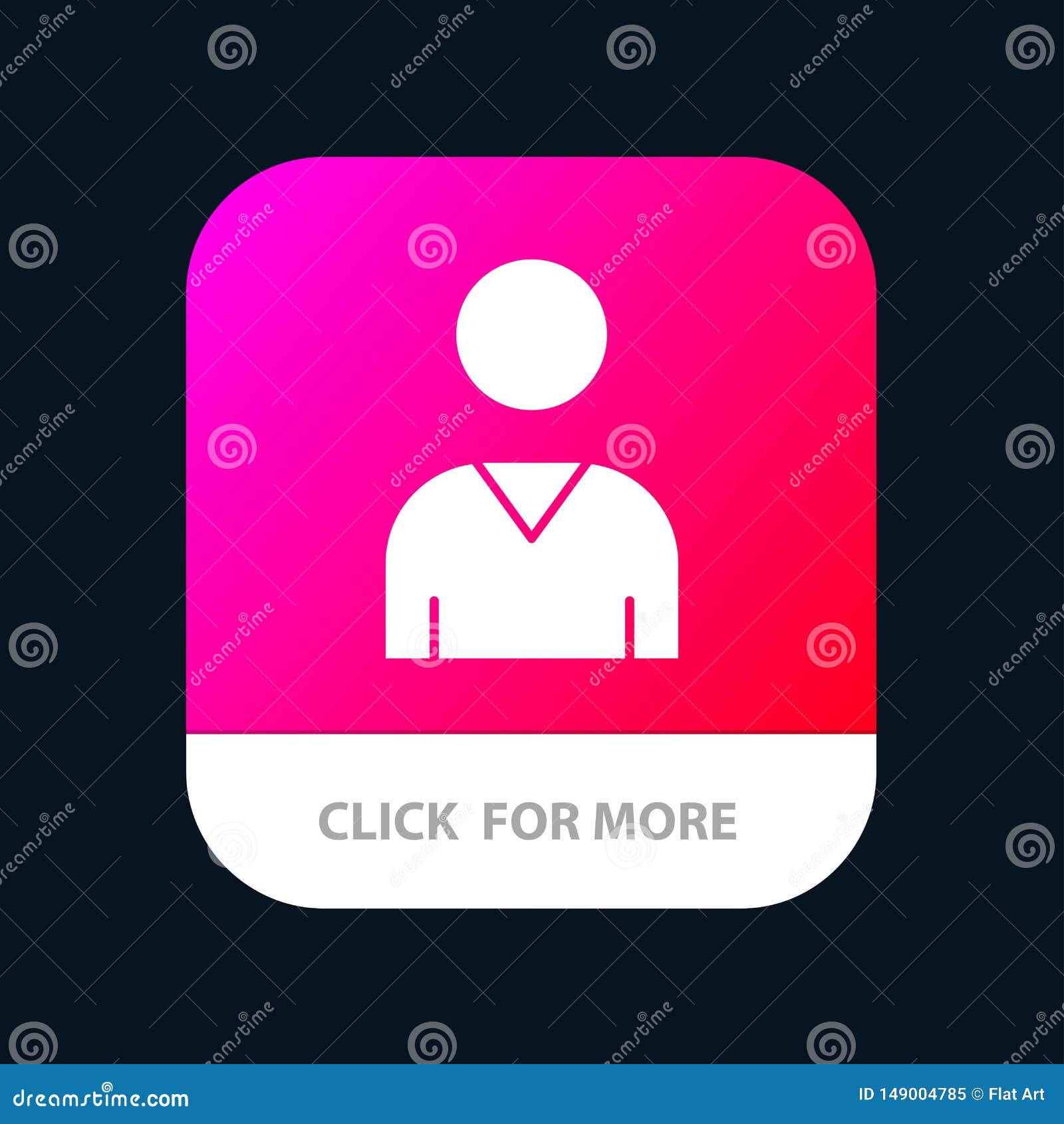 Avatar, Interface, User Mobile App Button. Android and IOS Glyph ...