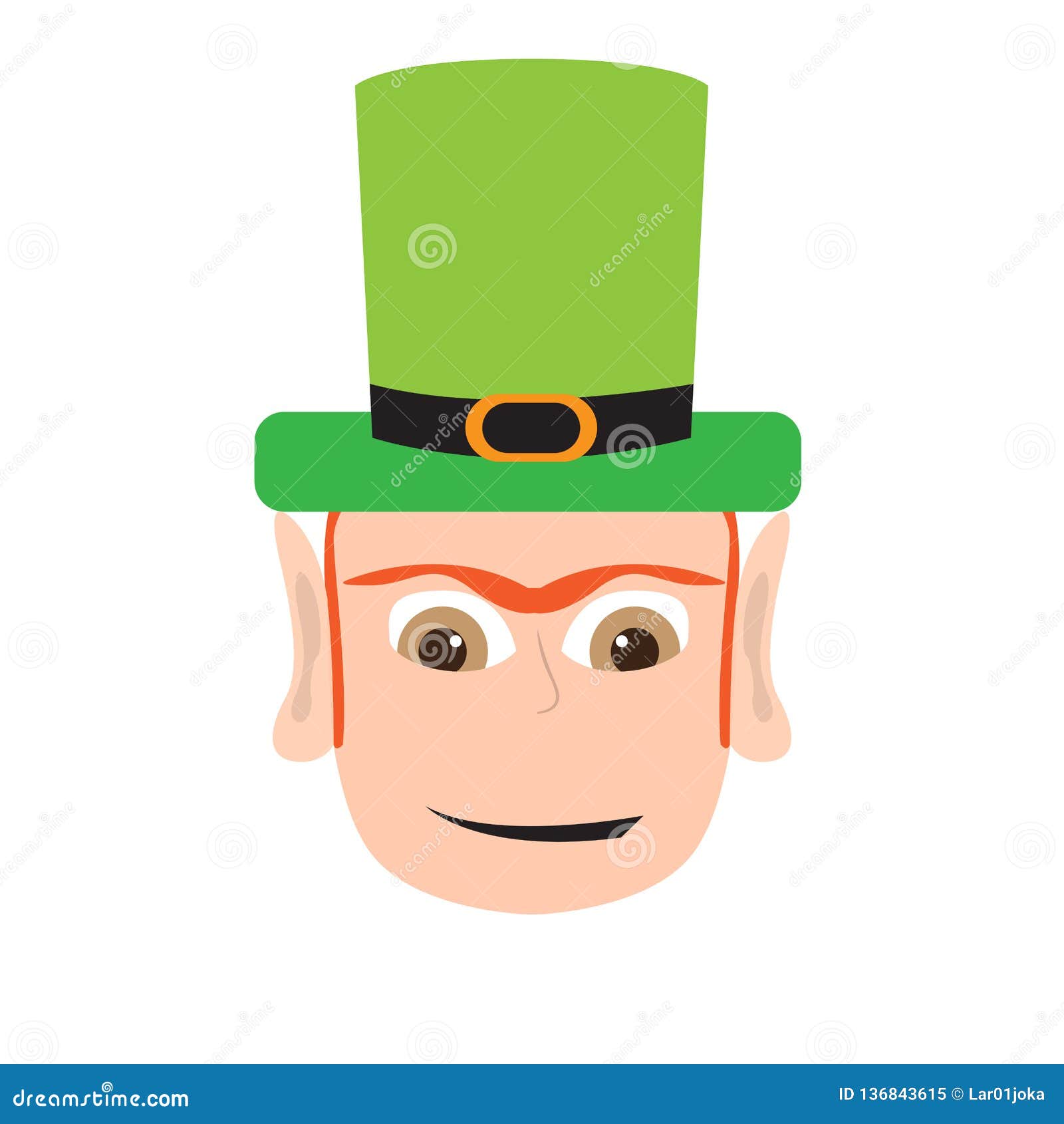 Avatar of a irish elf stock vector. Illustration of isolated - 136843615