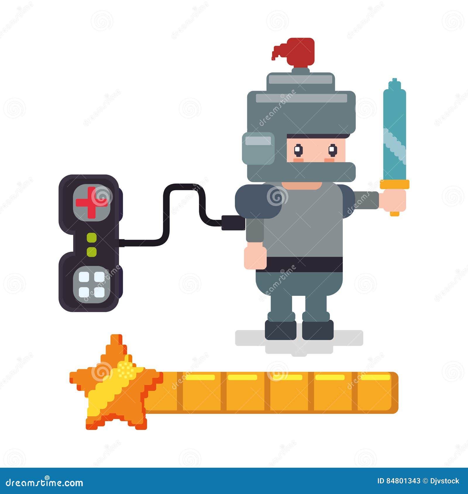 Avatar Knight Controller Gamepad Favorite Stock Illustration ...