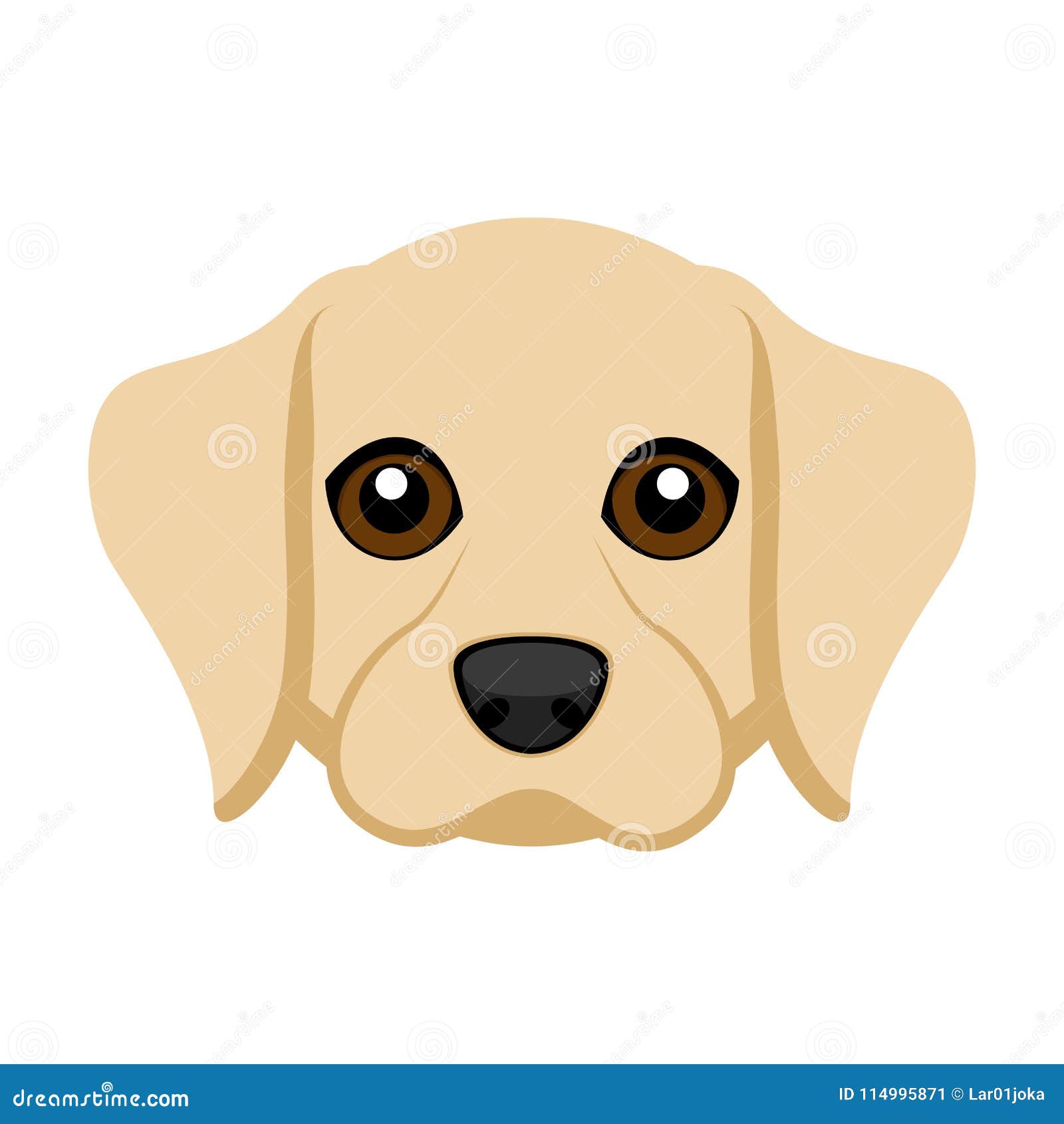 Avatar Lindo Del Perro Del Labrador Retriever Ilustración del Vector ...