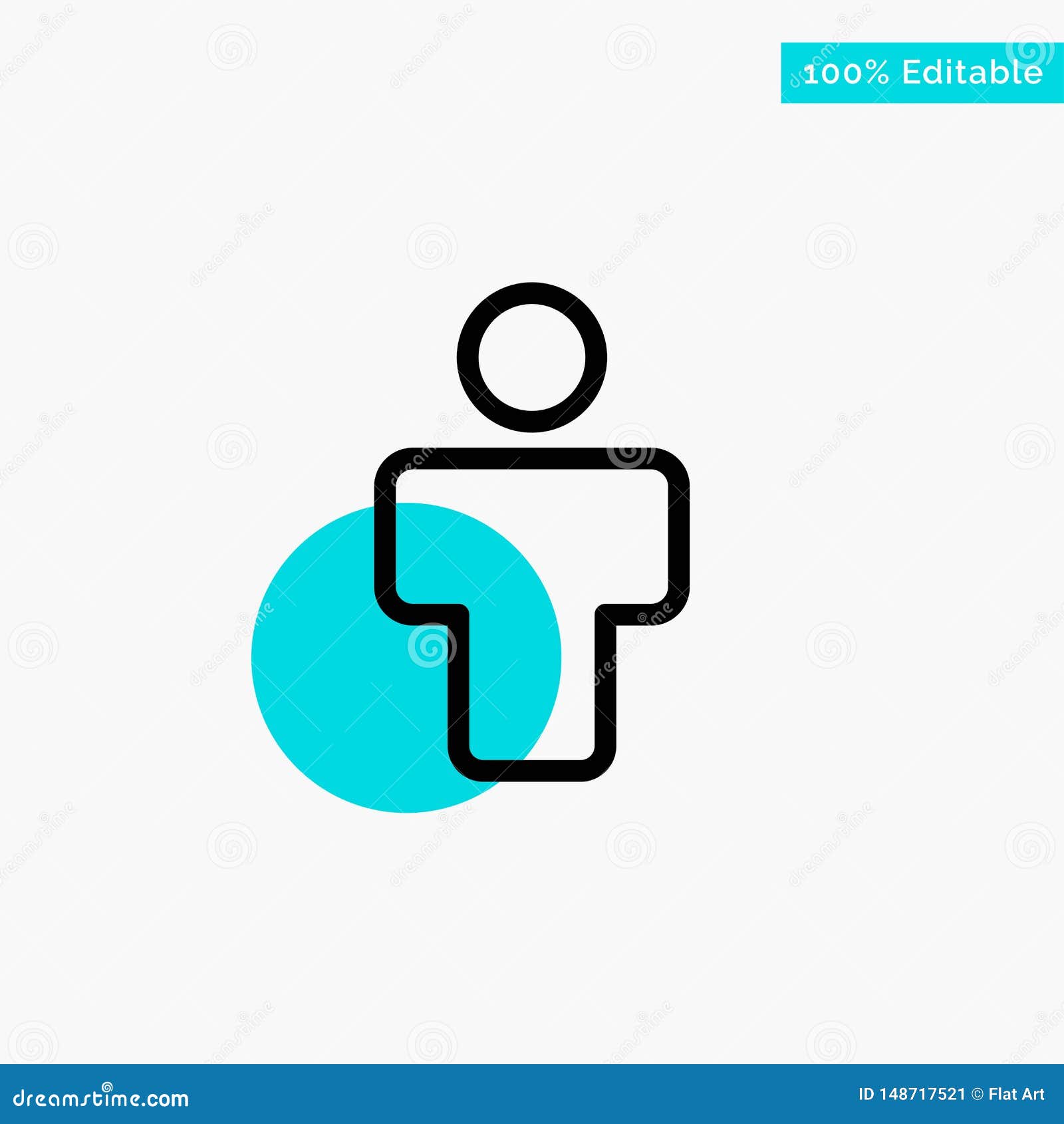 Avatar, Male, People, Profile Turquoise Highlight Circle Point Vector ...