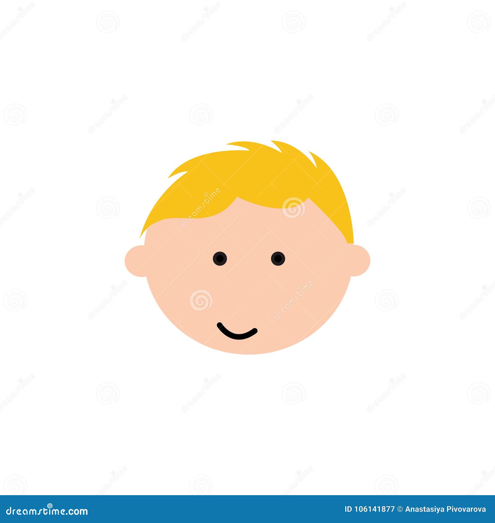 Avatar of a Man in a Simple Style Stock Vector - Illustration of black ...