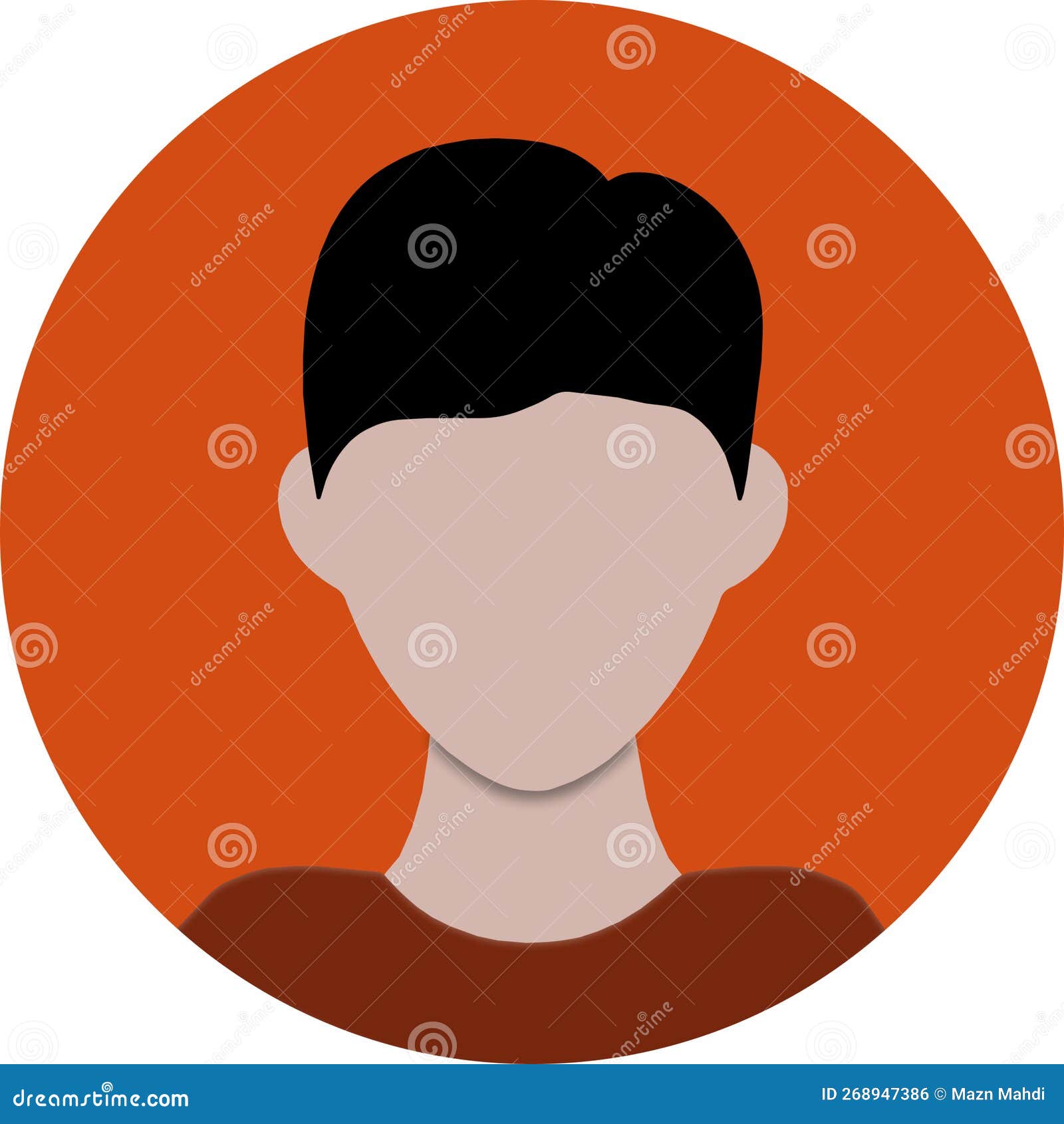 Avatar men profile stock illustration. Illustration of hair - 268947386