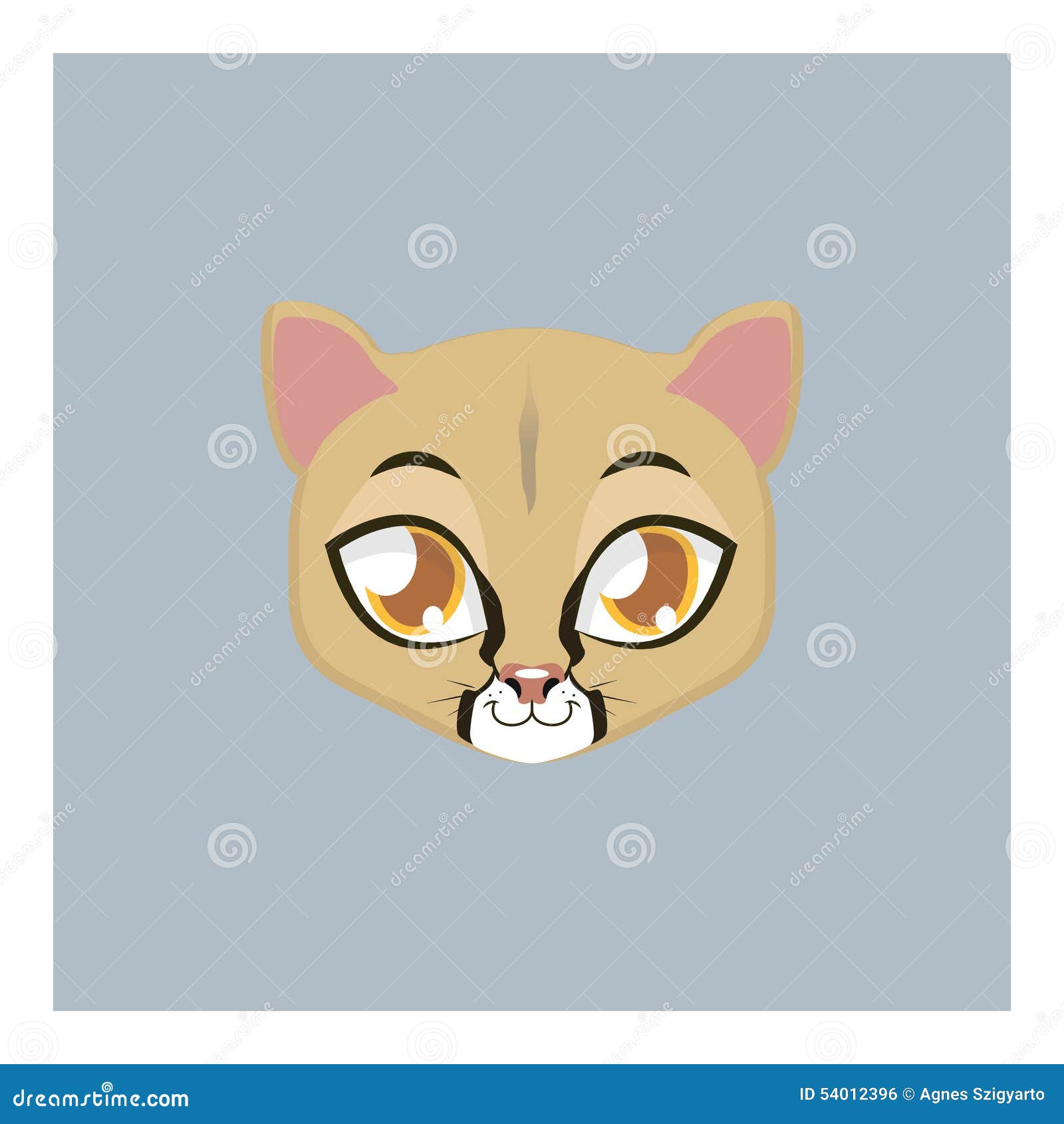 Avatar Mignon De Puma Avec Des Couleurs Plates Illustration de Vecteur ...
