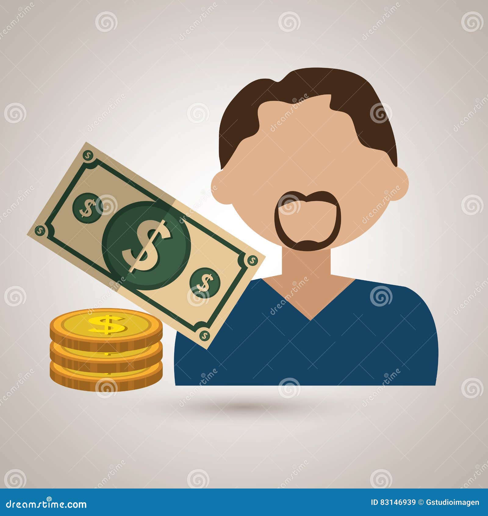 Avatar money bill coin stock illustration. Illustration of bank - 83146939