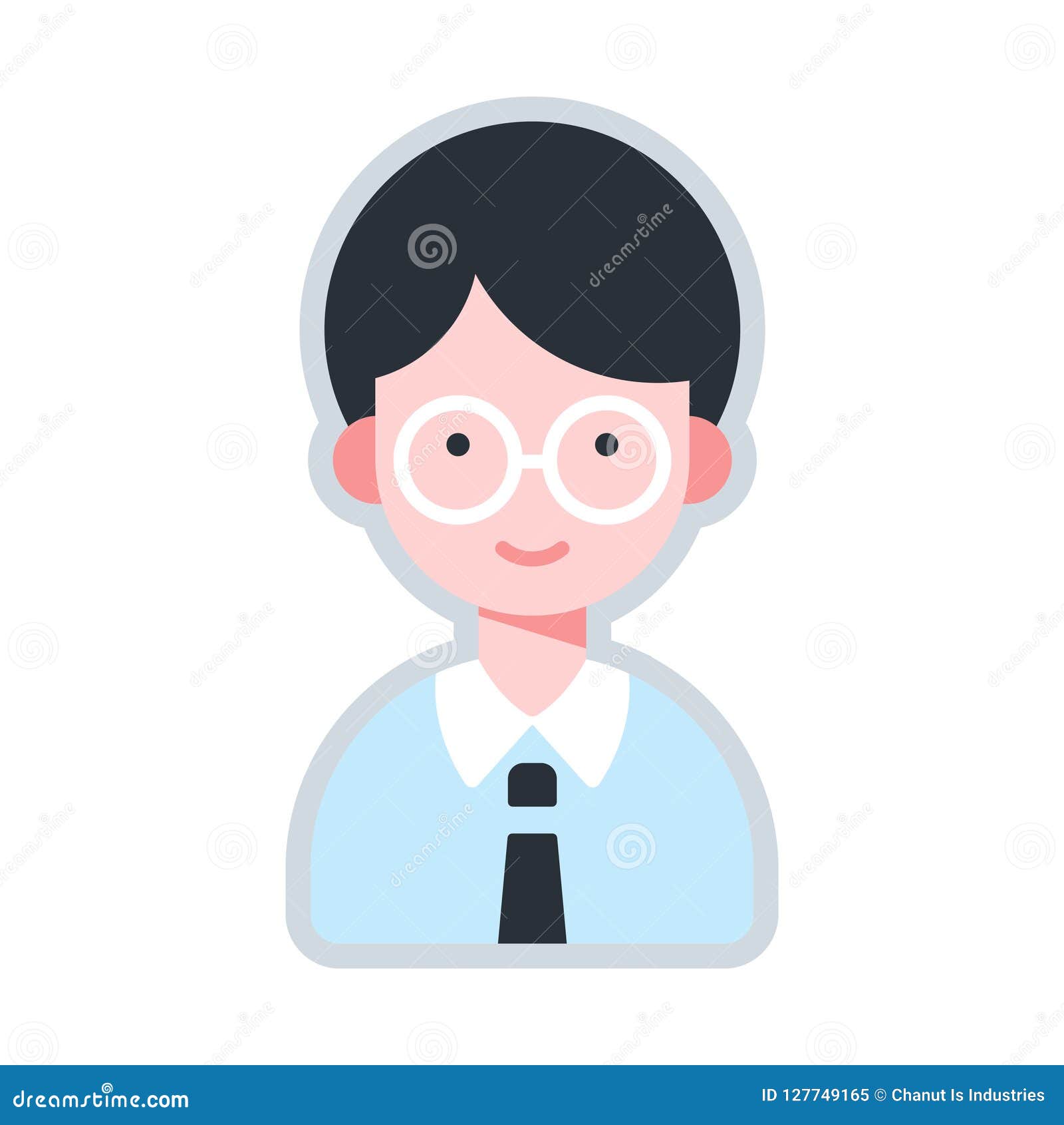 Avatar Office Man Flat Illustration Stock Illustration - Illustration ...