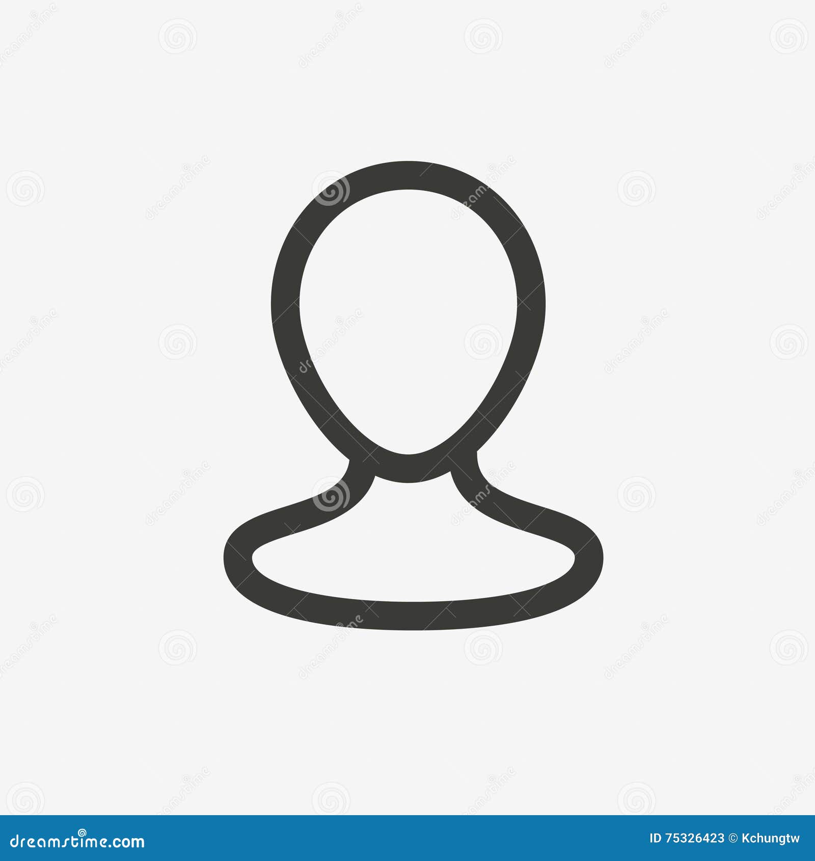 Avatar outline icon stock illustration. Illustration of graphic - 75326423