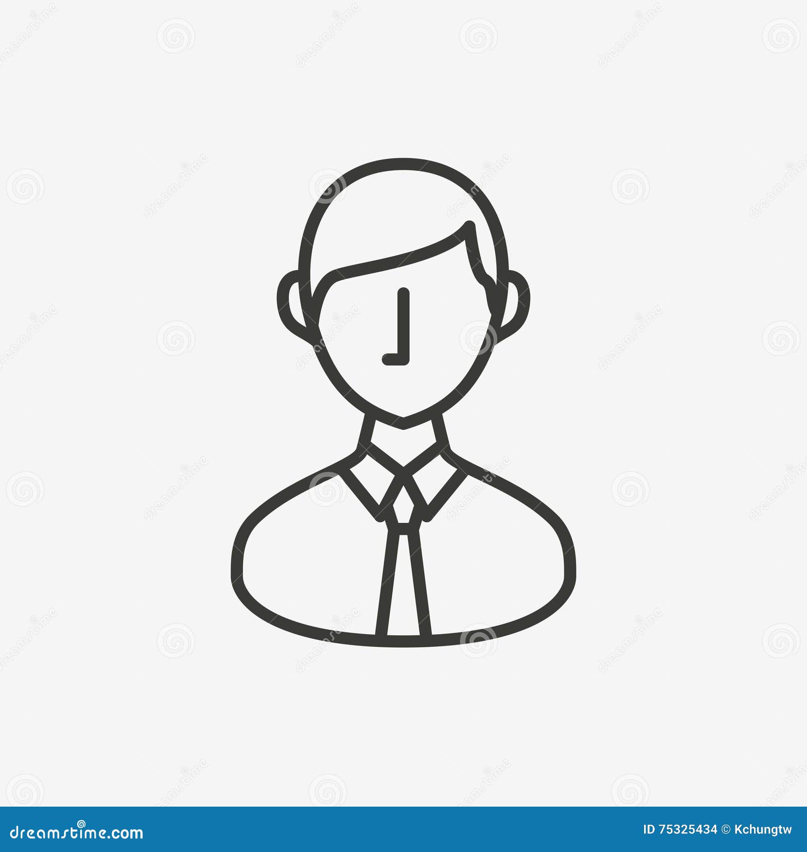 Avatar outline icon stock illustration. Illustration of people - 75325434
