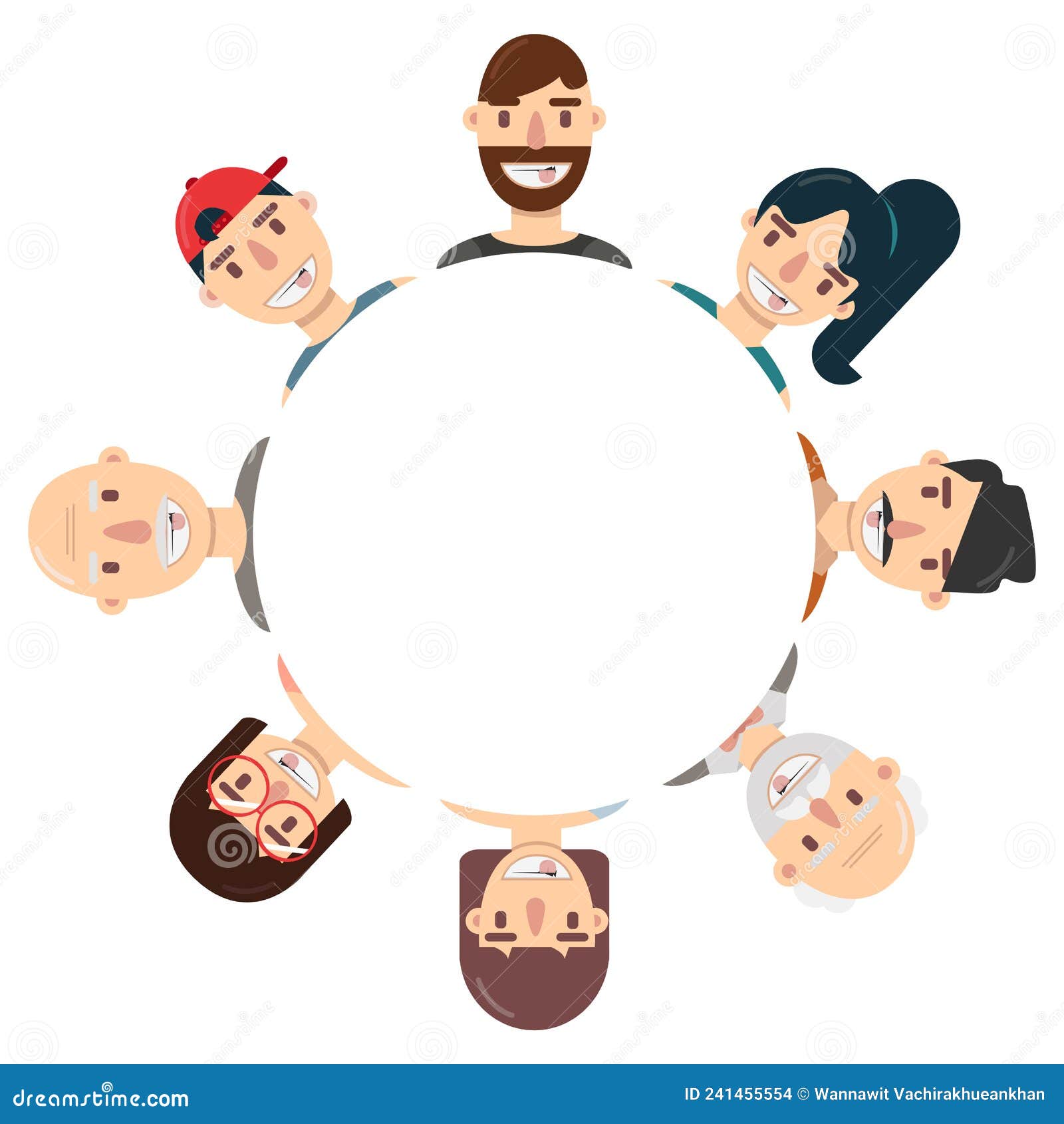 Avatar People Face Collection Teamwork Concept Stock Vector ...