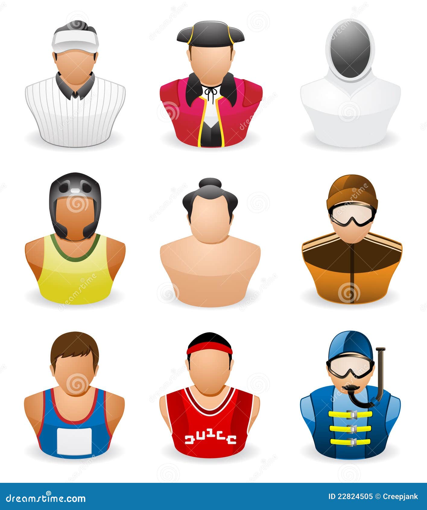Avatar People Icon : Occupation Sport # 5 Stock Vector - Illustration ...
