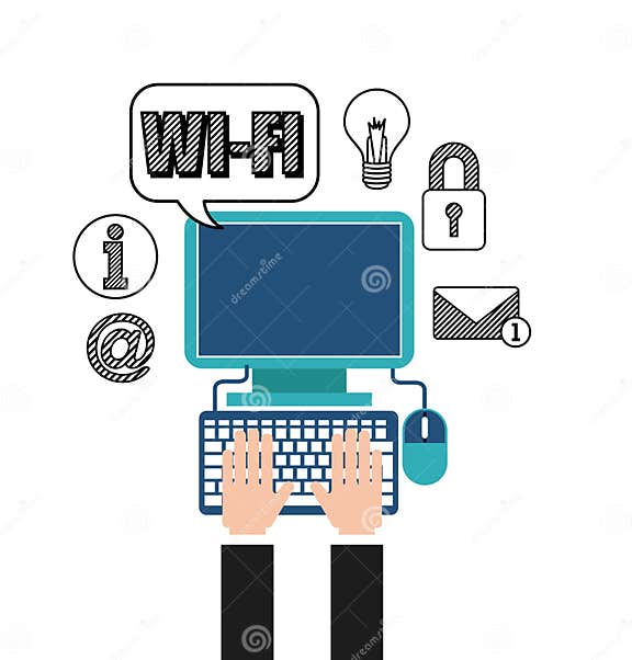 Avatar Person User Computer Stock Vector - Illustration of online ...