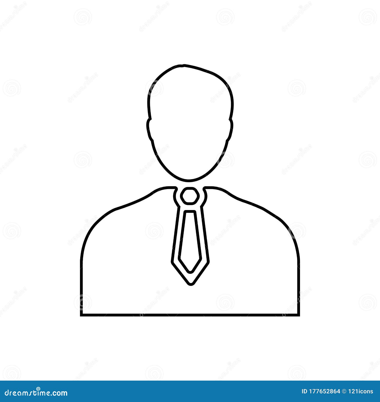 Avatar, Person, User Outline Icon Stock Vector - Illustration of social ...