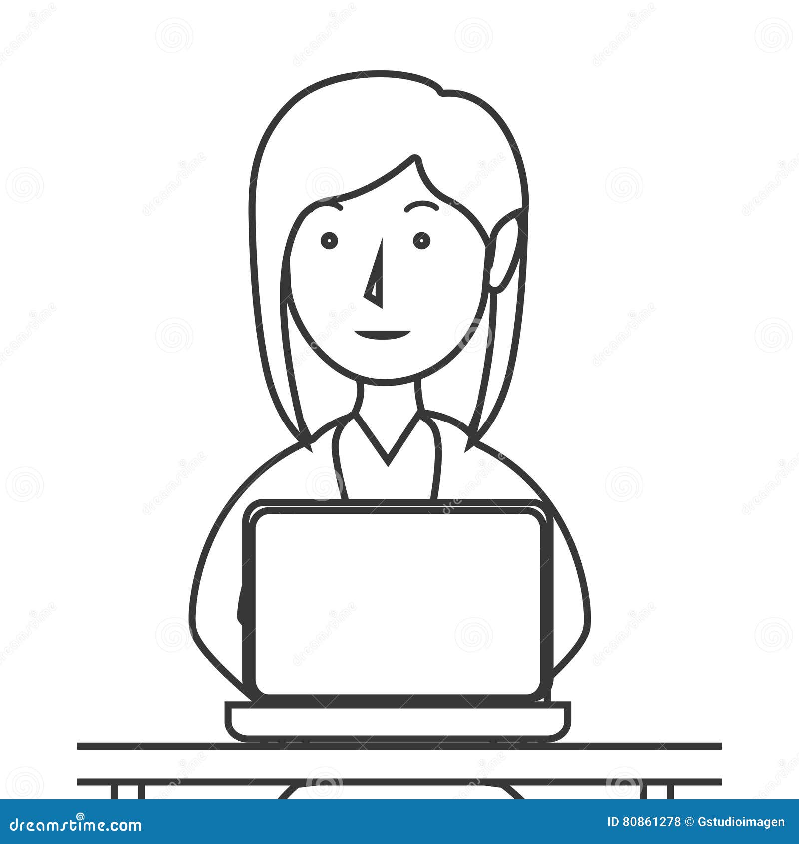 Avatar person working icon stock vector. Illustration of background ...