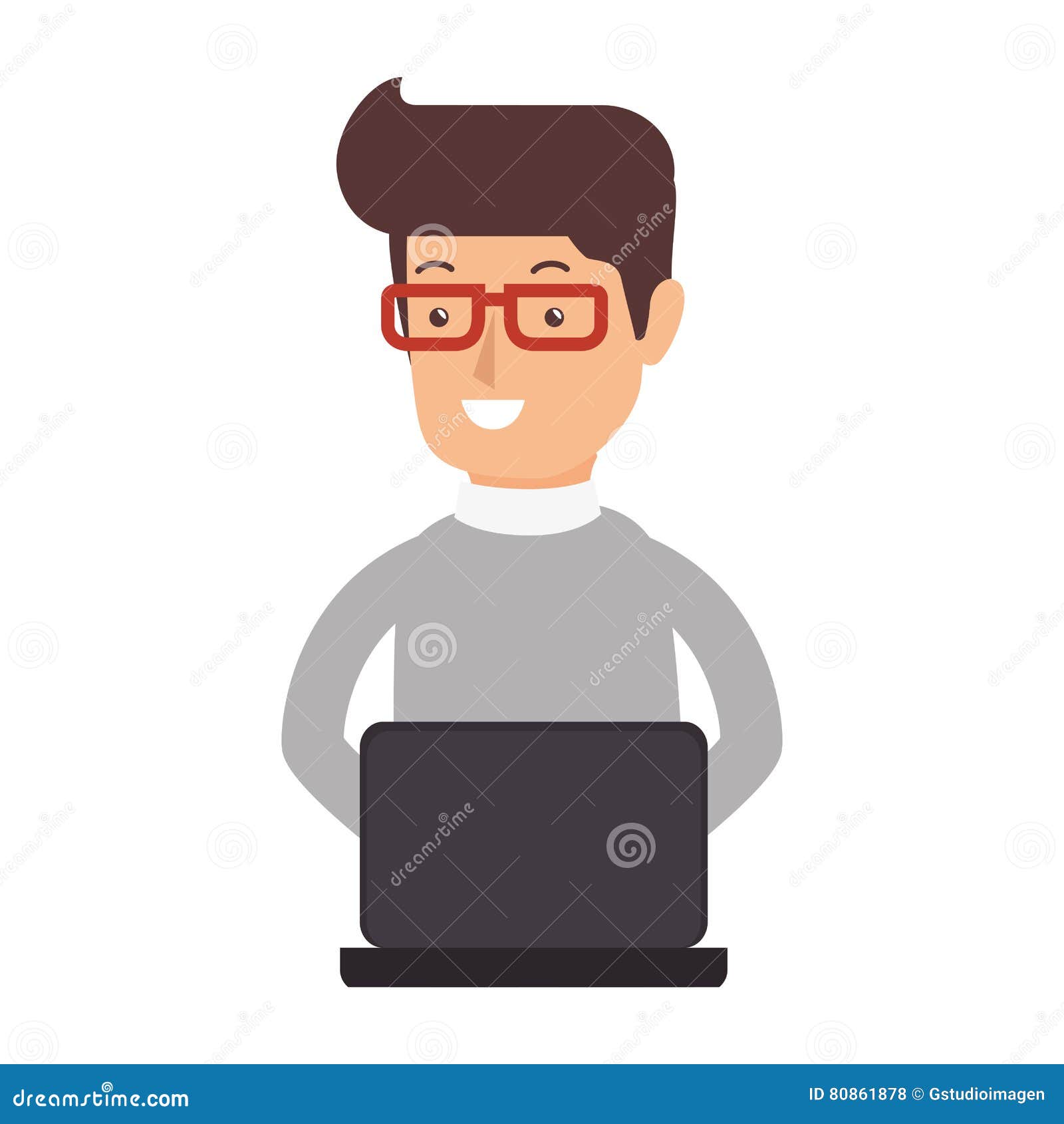 Avatar person working icon stock vector. Illustration of office - 80861878