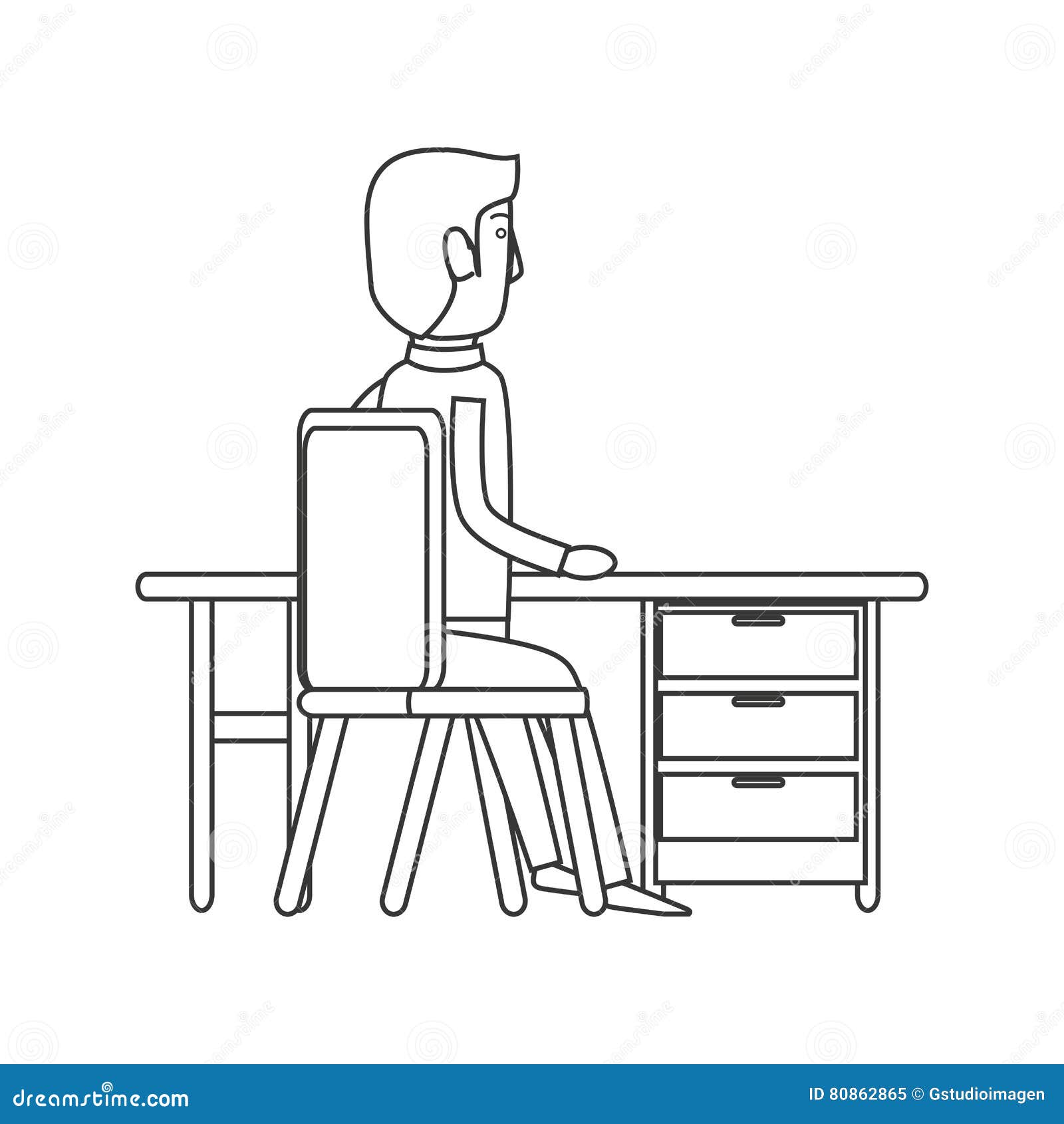 Avatar person working icon stock vector. Illustration of designer ...