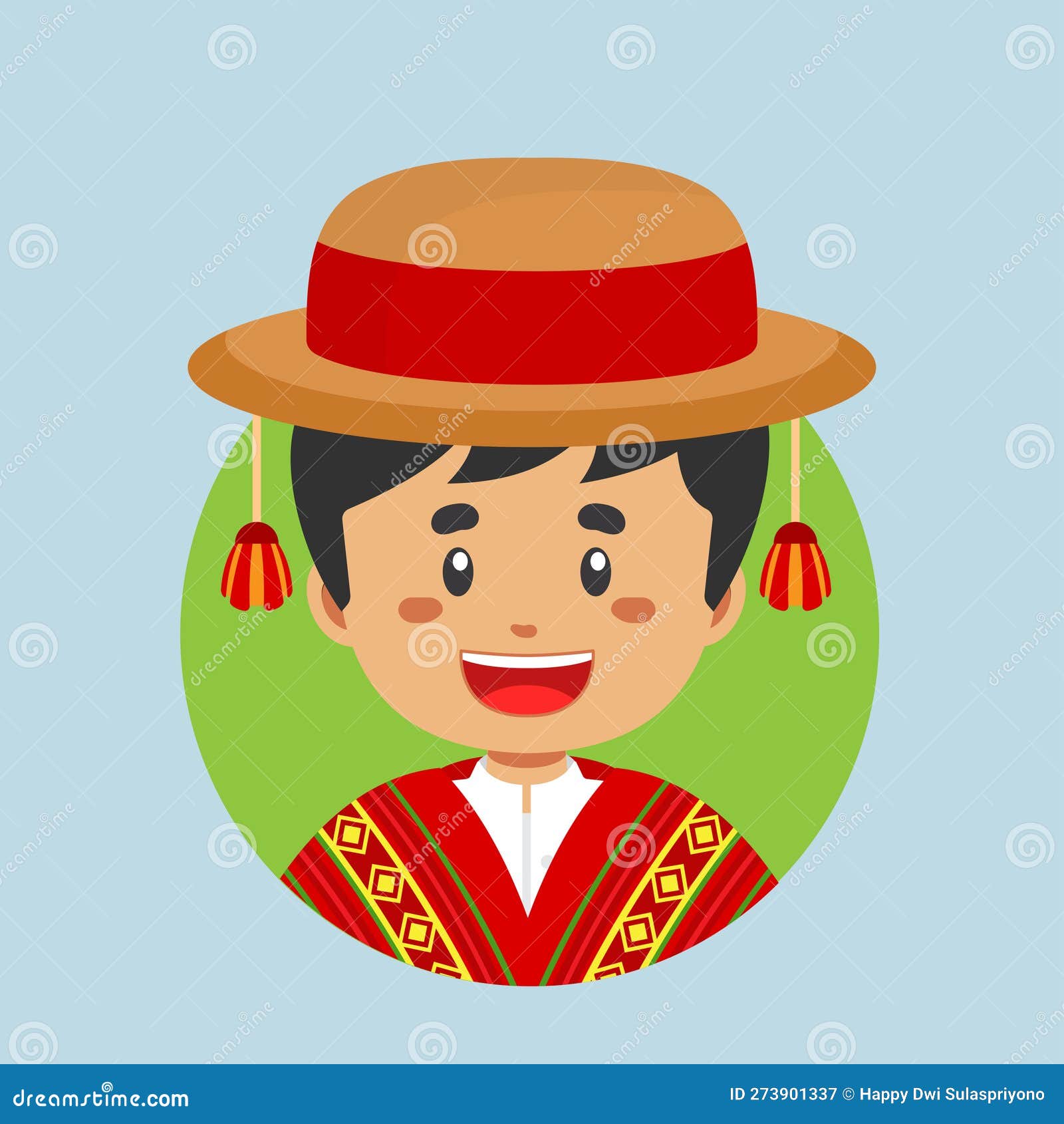 Avatar of a Peru Character stock vector. Illustration of isolated ...