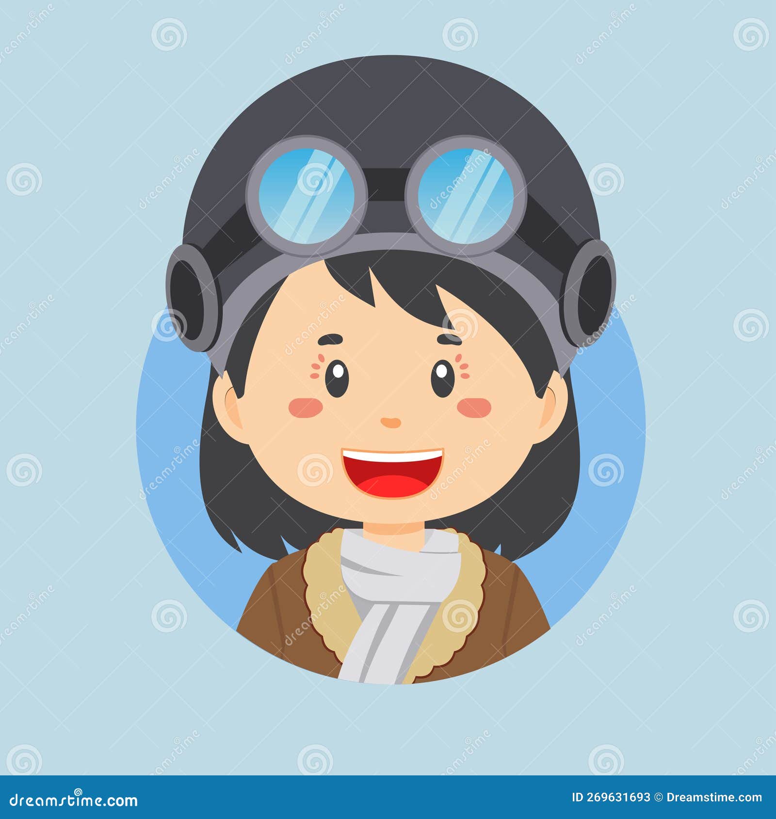 Avatar of a Pilot Character Stock Vector - Illustration of flying ...