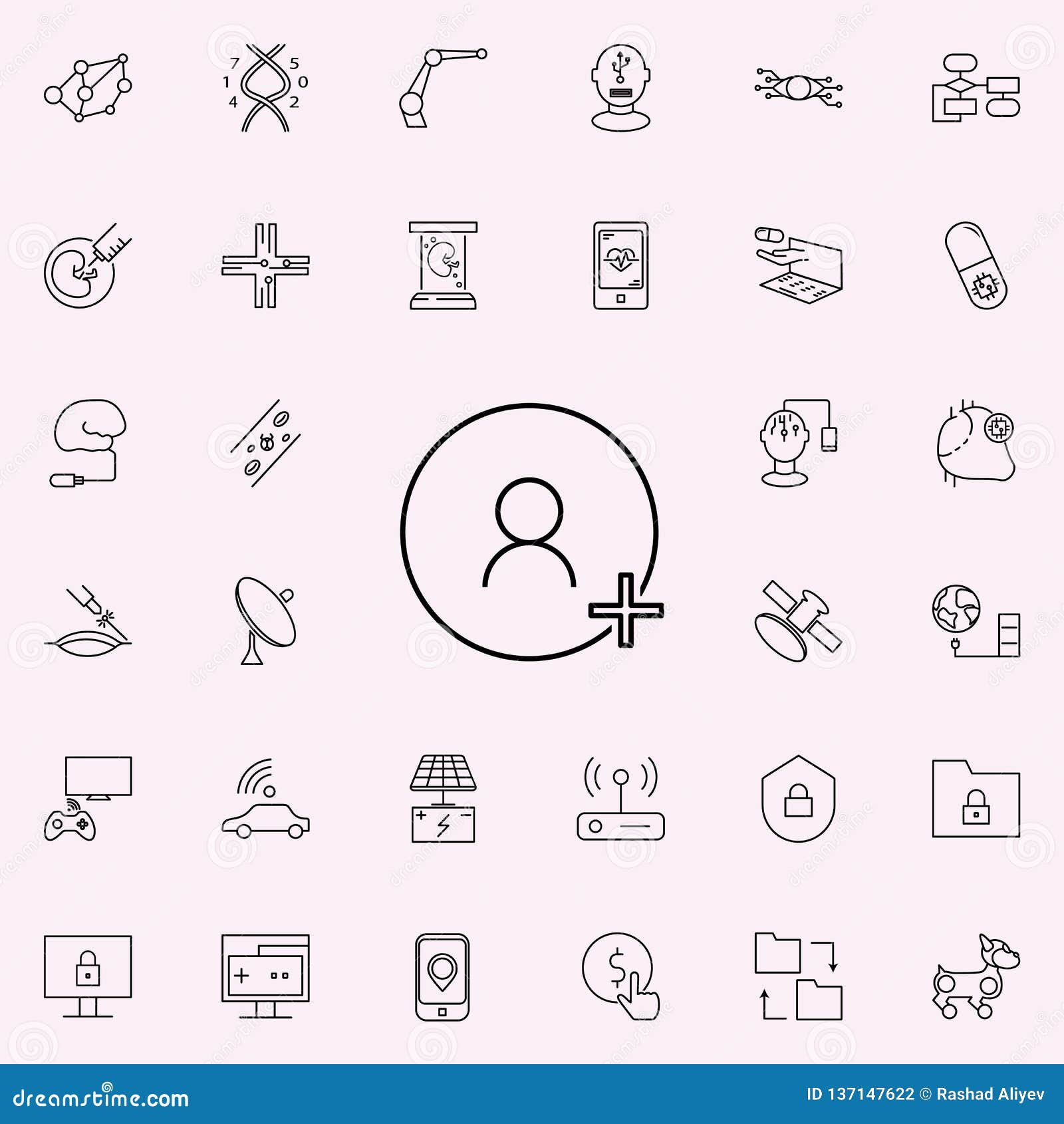 Avatar Plus Icon. New Technologies Icons Universal Set for Web and ...