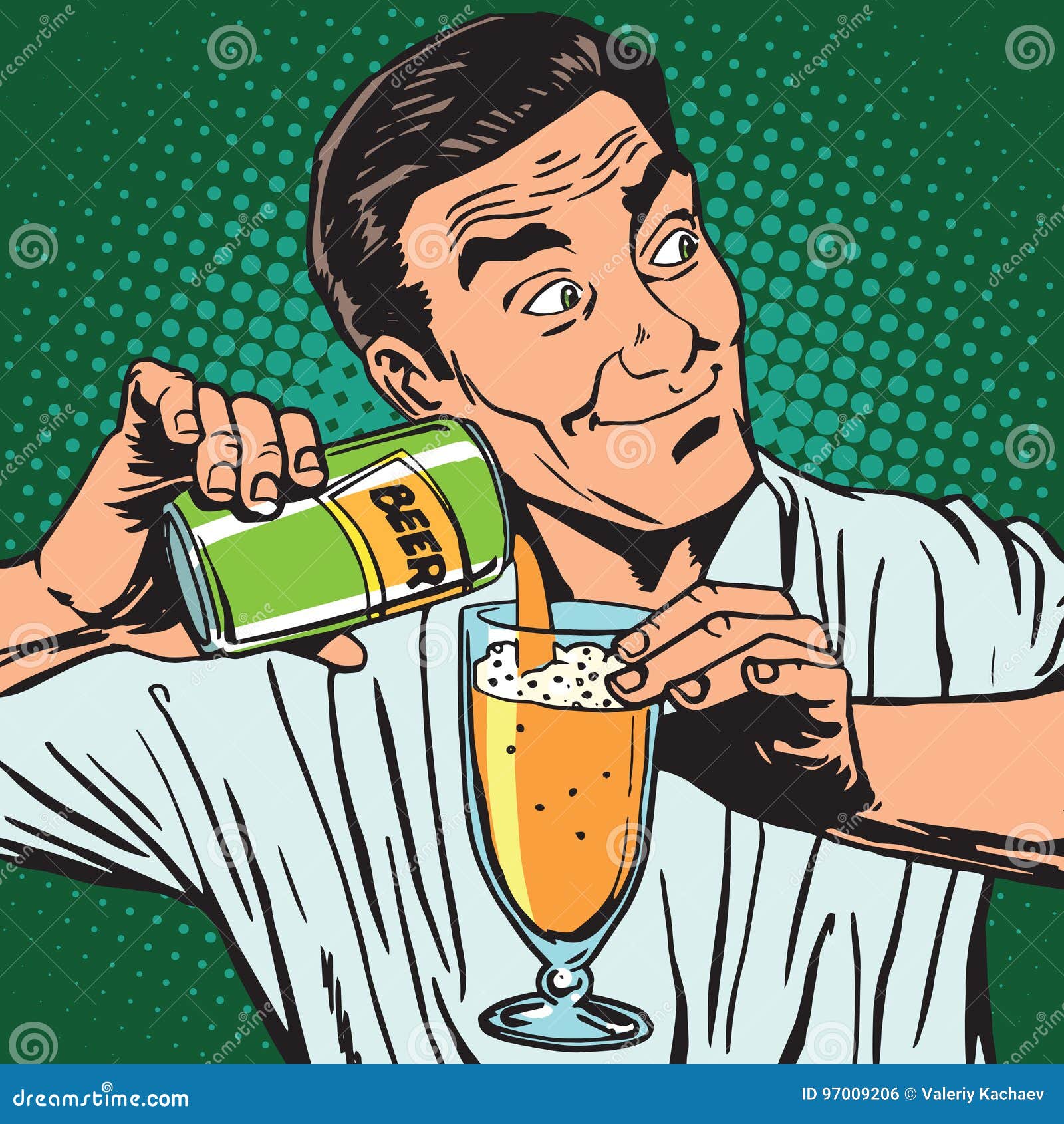 Bartender Pouring Beer For Client Vector Silhouette Isolated On White ...