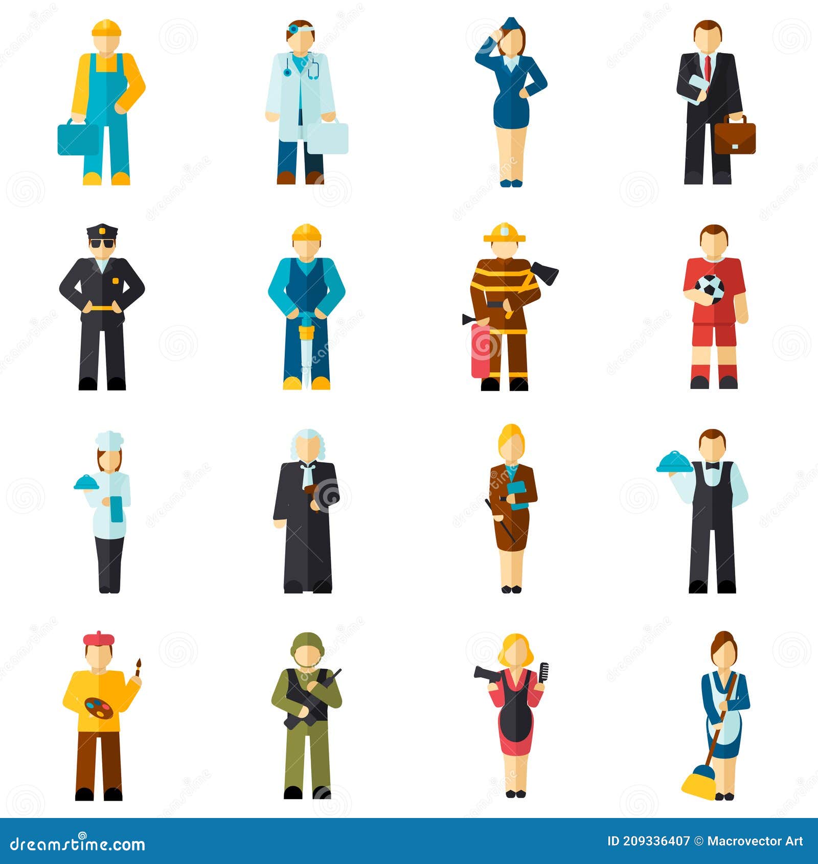 Avatar Profession Flat Vector Design Illustration Stock Vector ...