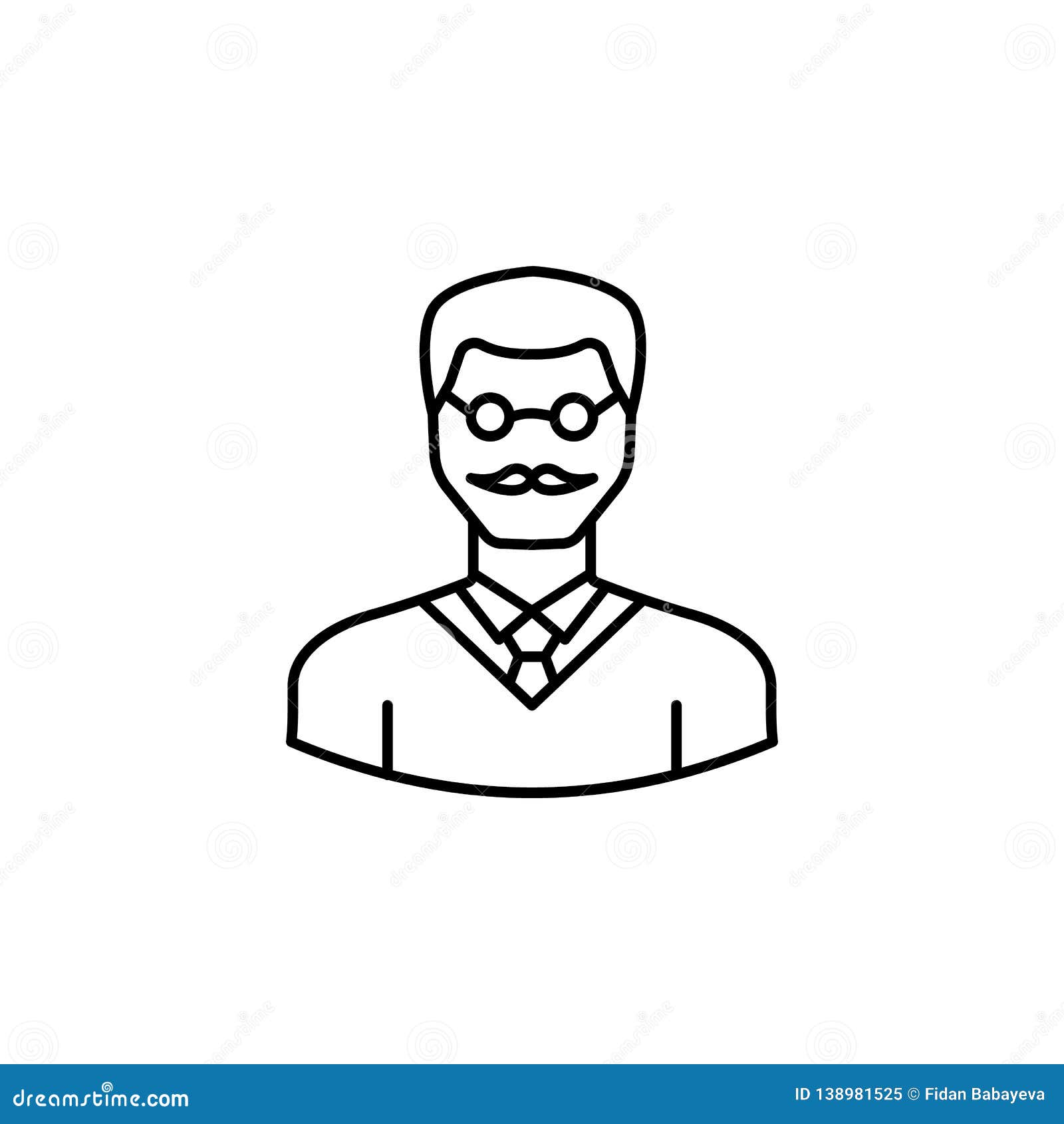 Avatar Professor Outline Icon Signs And Symbols Can Be Used For Web