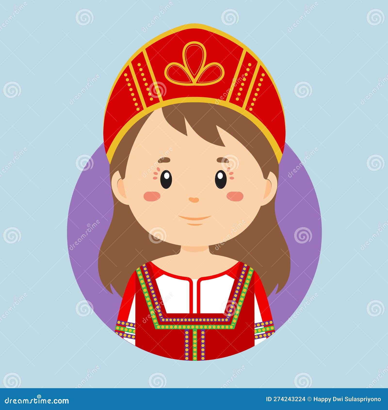 Avatar of a Russian Character Stock Vector - Illustration of drawing ...