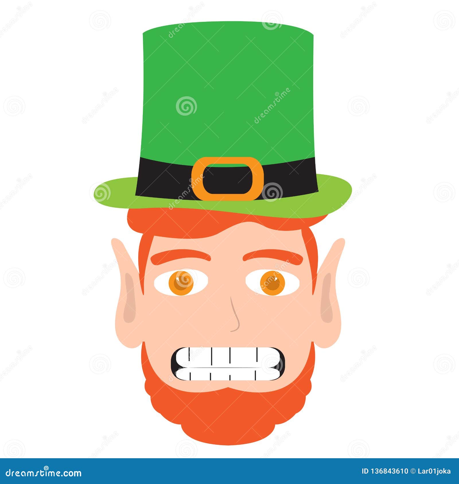 Avatar of a Scared Irish Elf Stock Vector - Illustration of scared ...