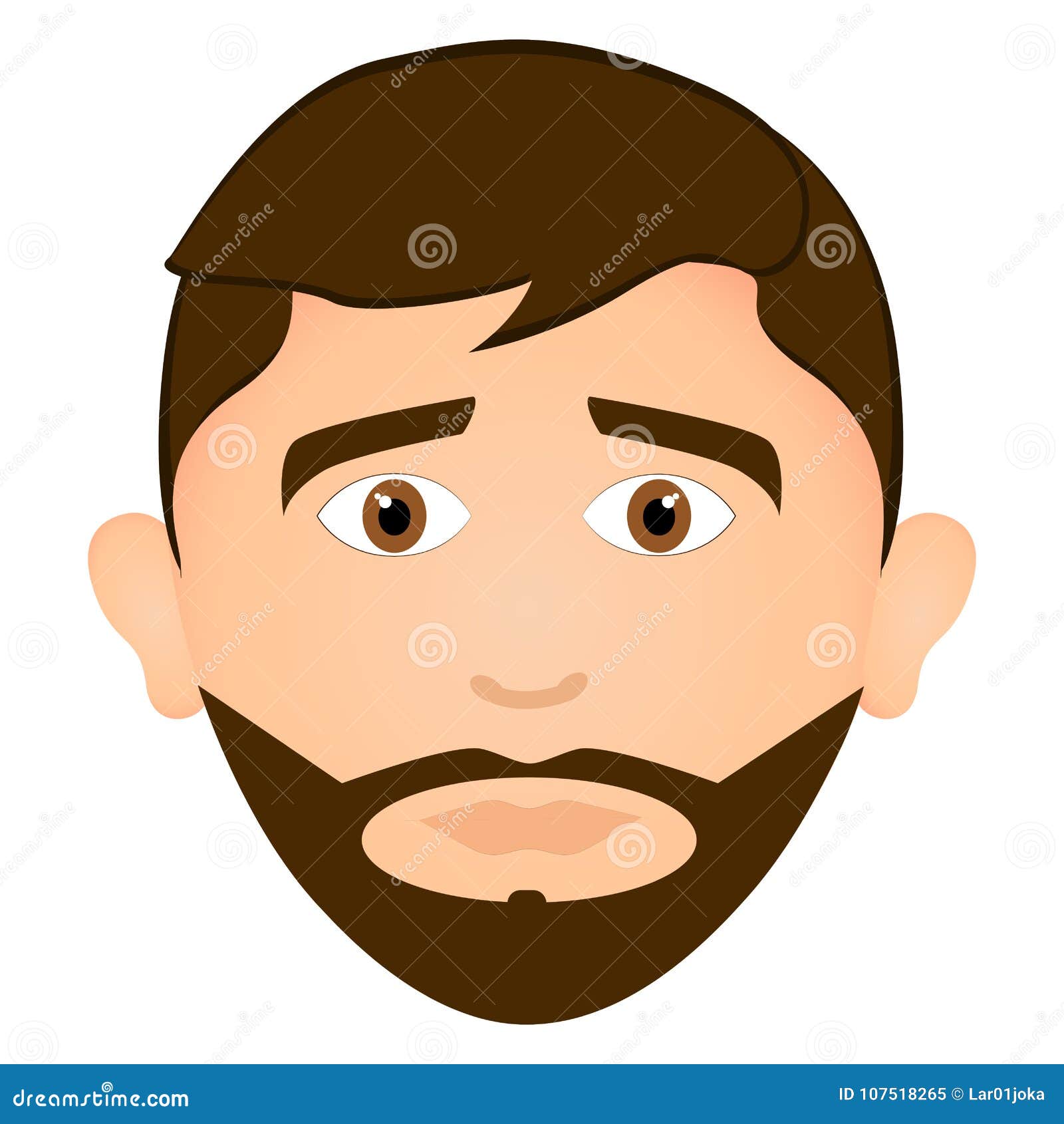 Serious man avatar stock vector. Illustration of clipart - 107518265