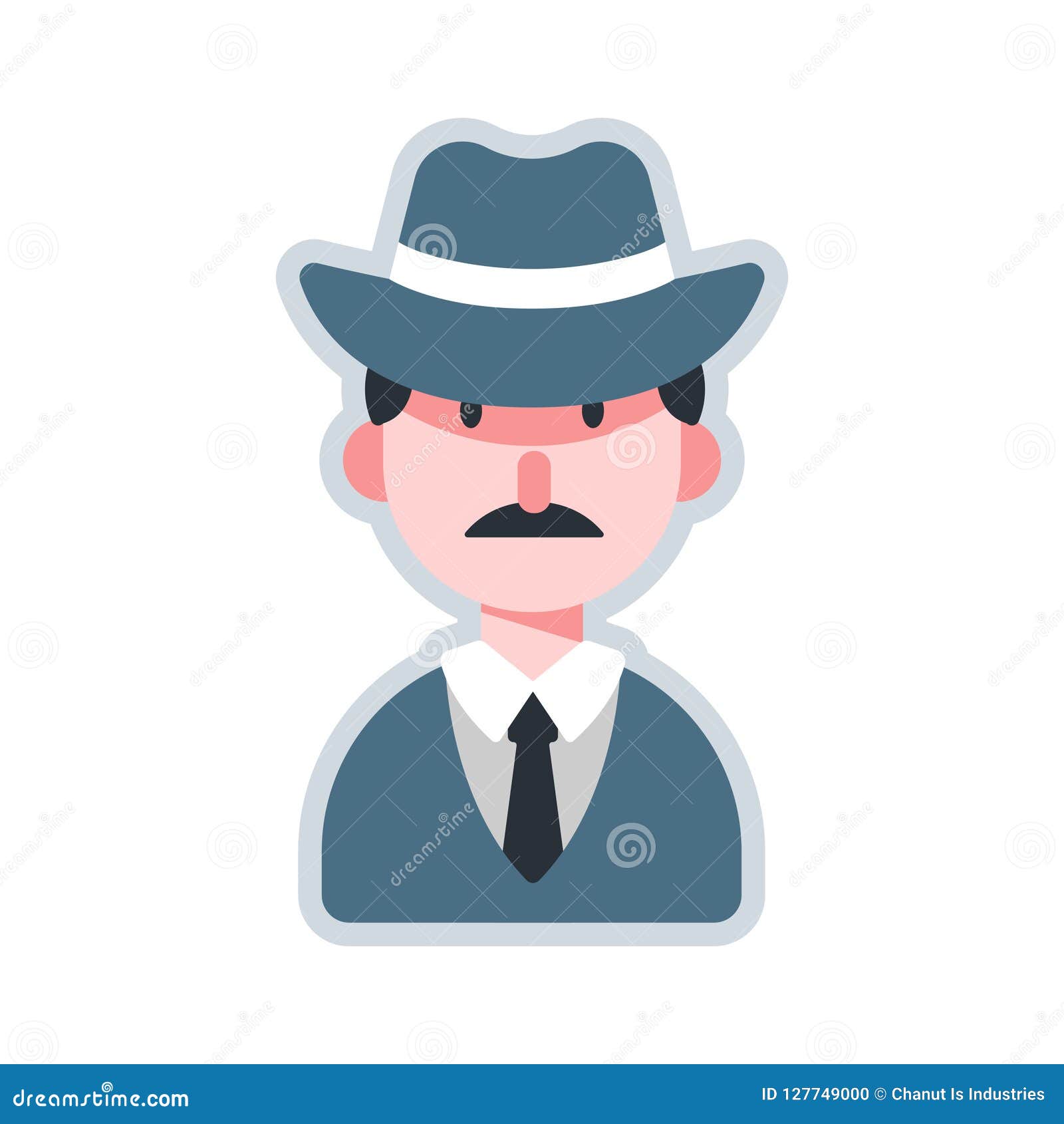 Avatar Spy Flat Illustration Stock Vector - Illustration of appearance ...