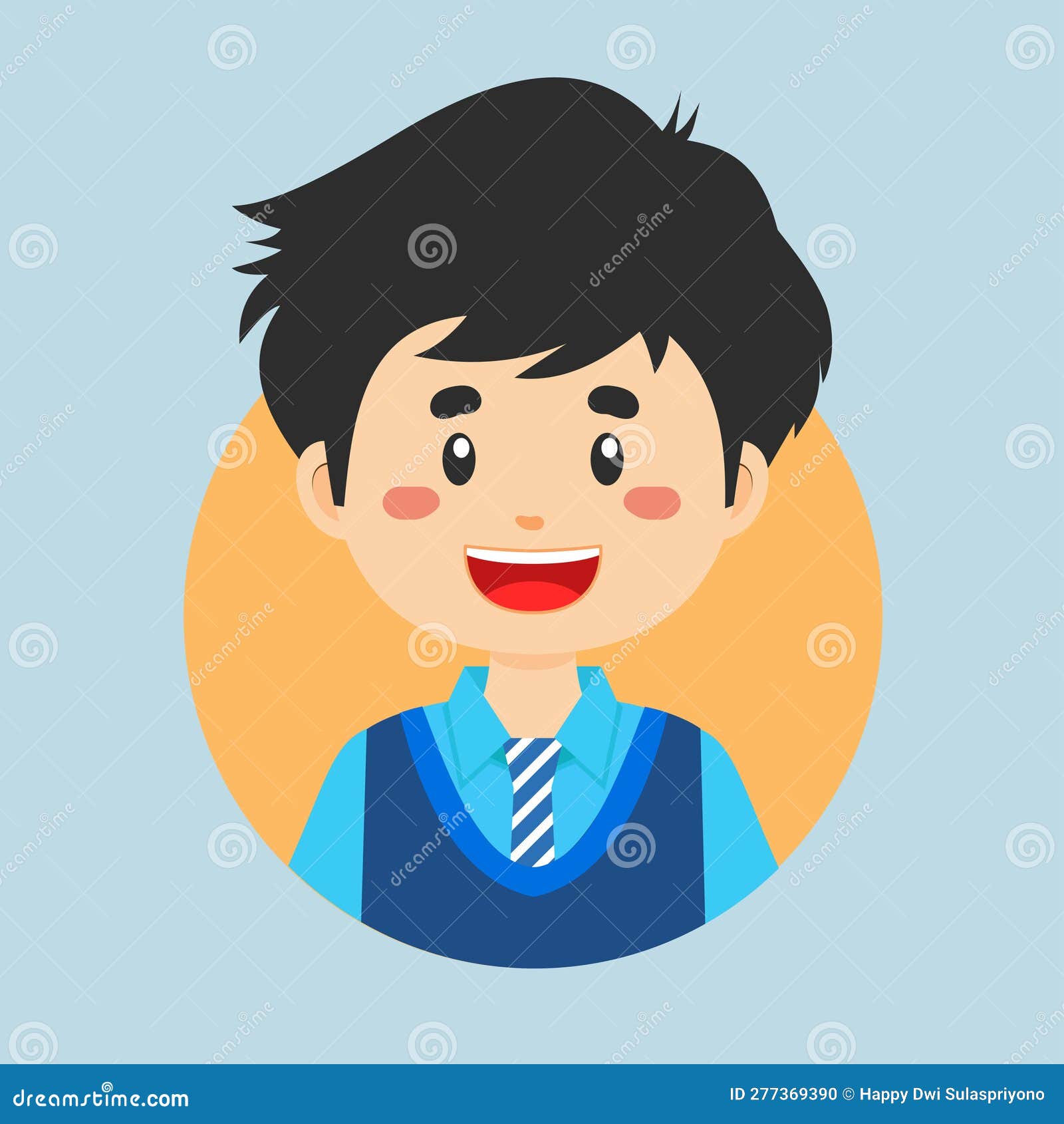 Avatar of a Student Character Stock Vector - Illustration of child ...
