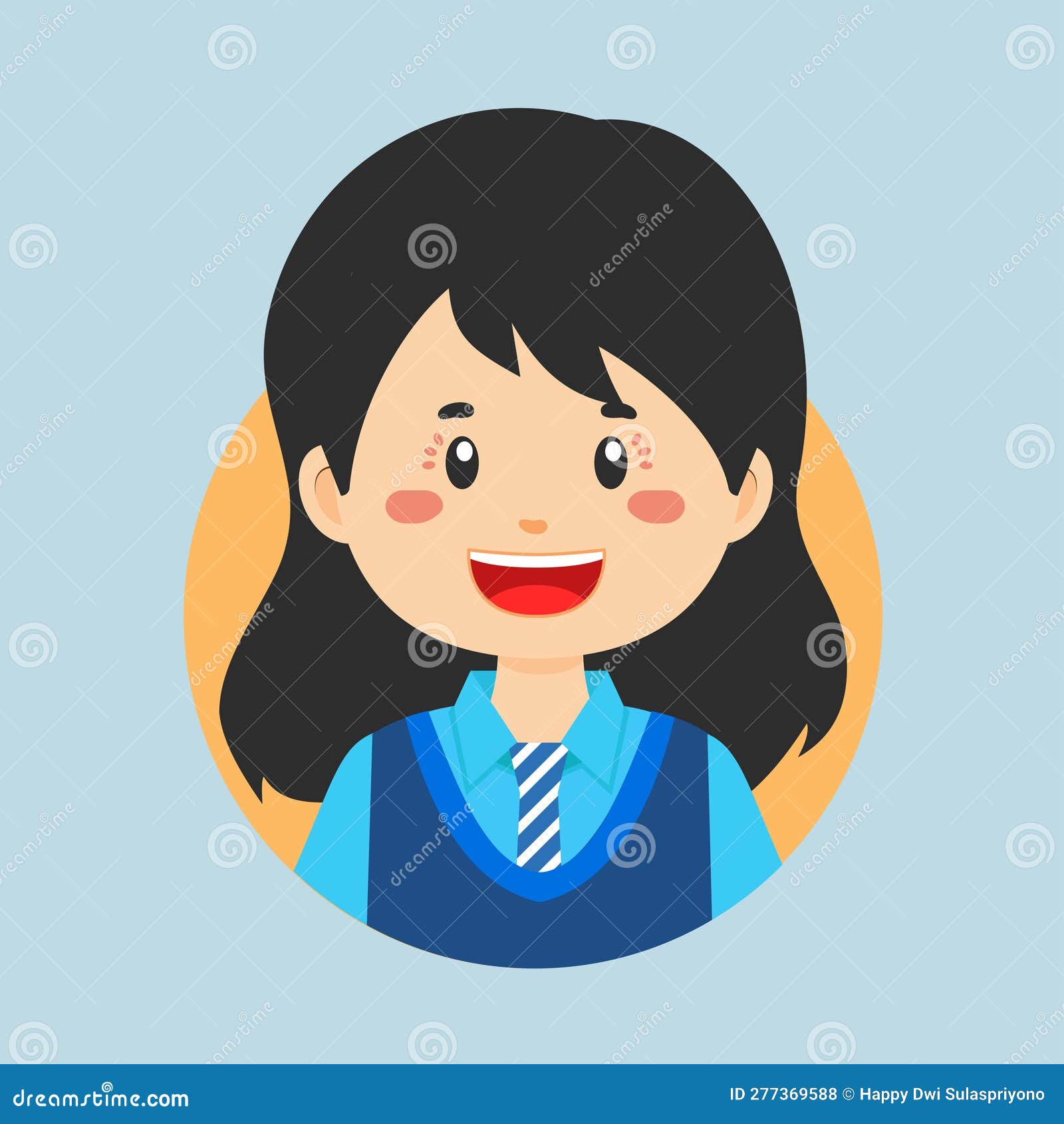 Avatar of a Student Character Stock Vector - Illustration of head ...