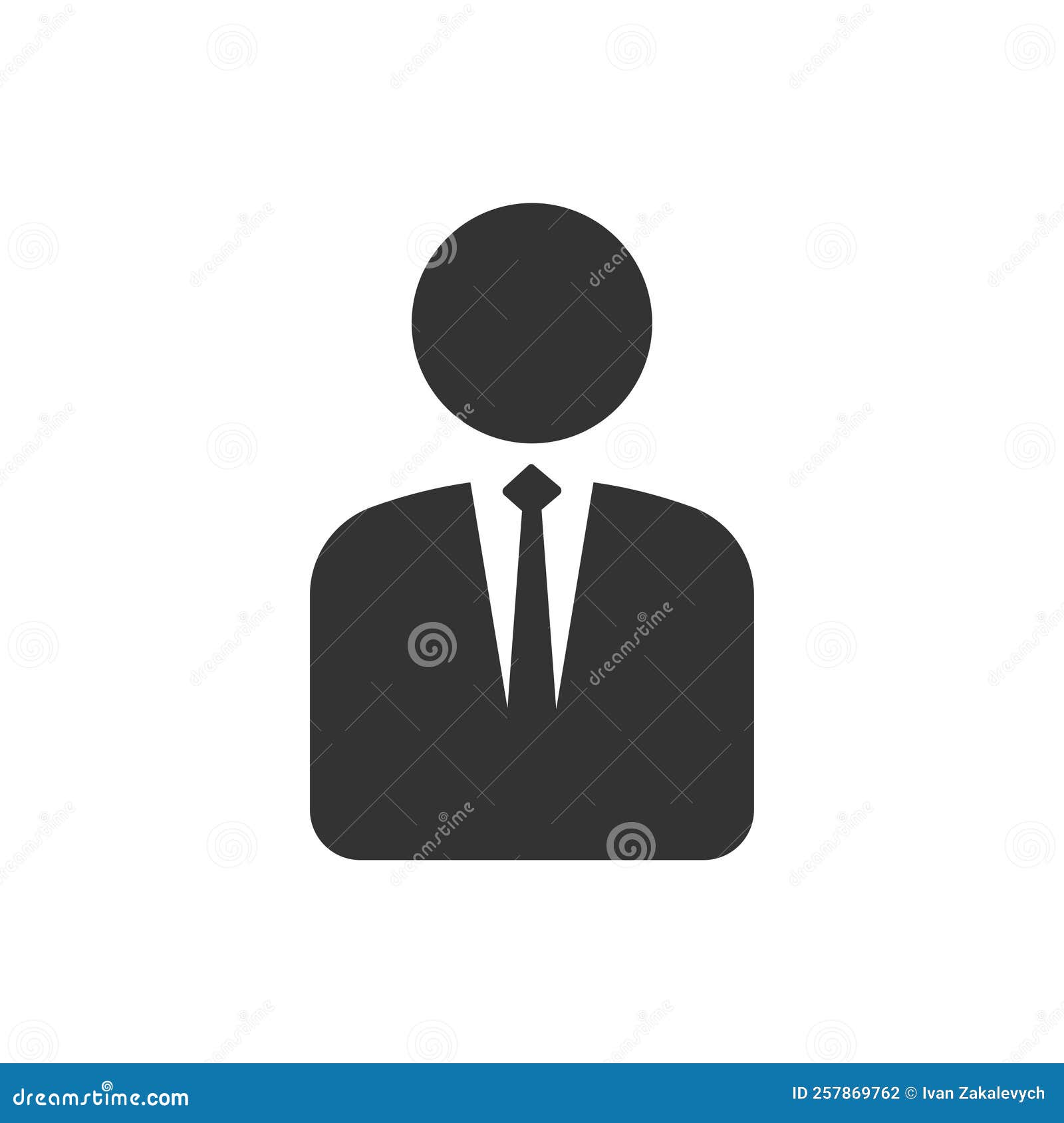 Avatar in Suit Pictogram. Hoofdmansymbool. Teken Baanvector Vector ...