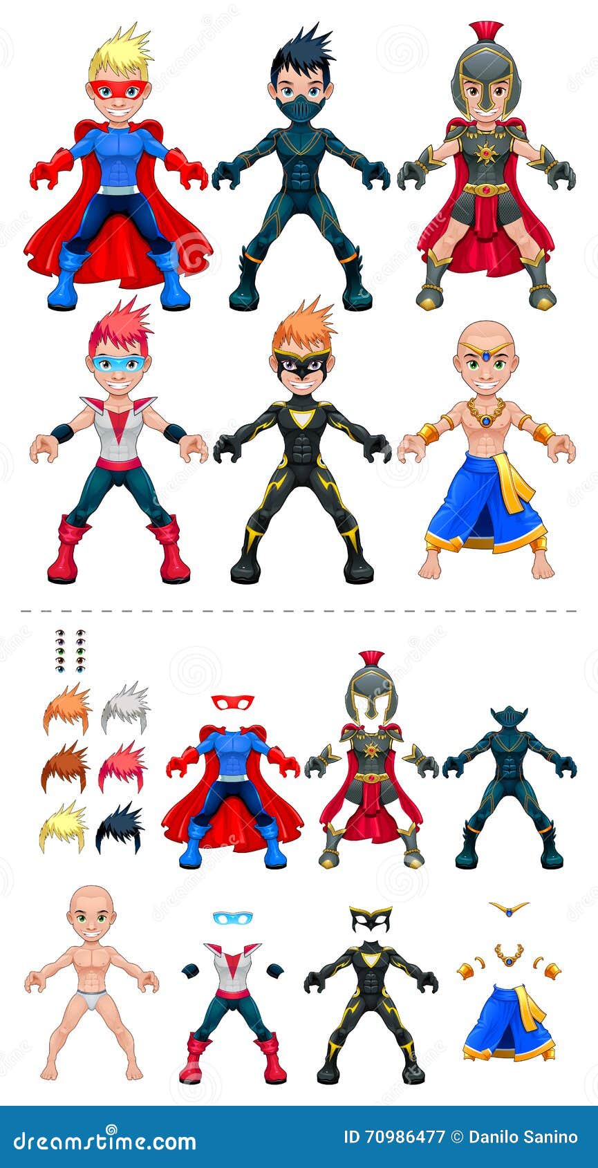 Avatar Superheroes Vector Illustration, Objects Stock Vector ...
